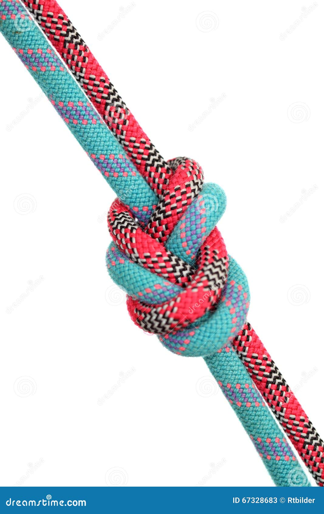 Due corde e forte nodo immagine stock. Immagine di curvatura - 67328683