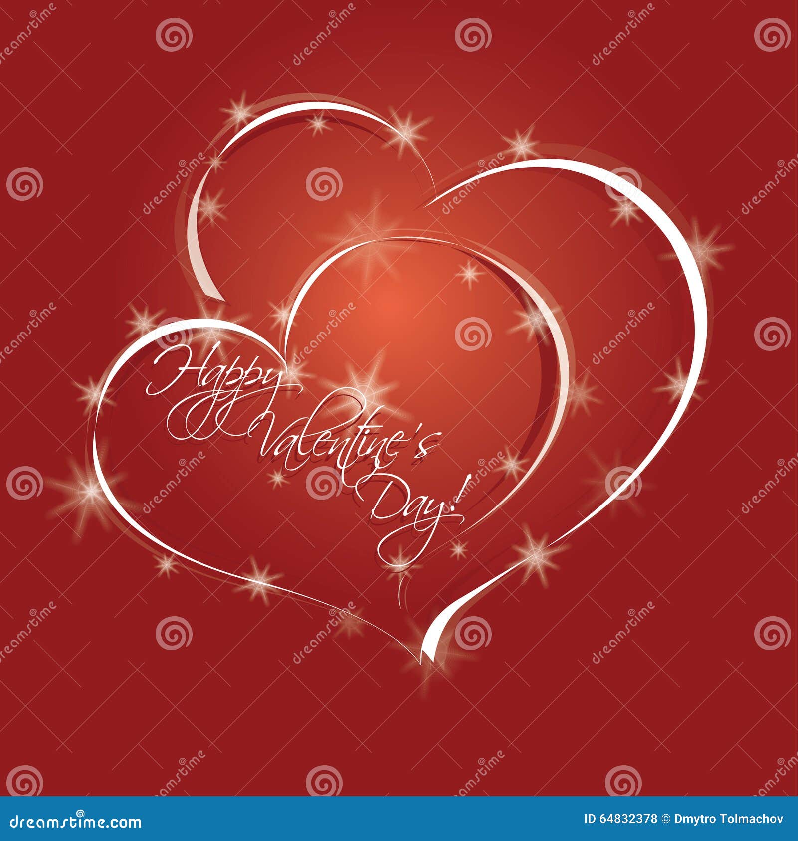 Due cuori e stelle illustrazione vettoriale. Illustrazione di amaro ...