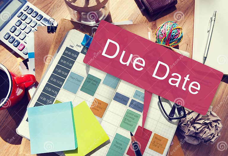 Due Date Deadline Appointment Event Concept Stock Image - Image of plan ...