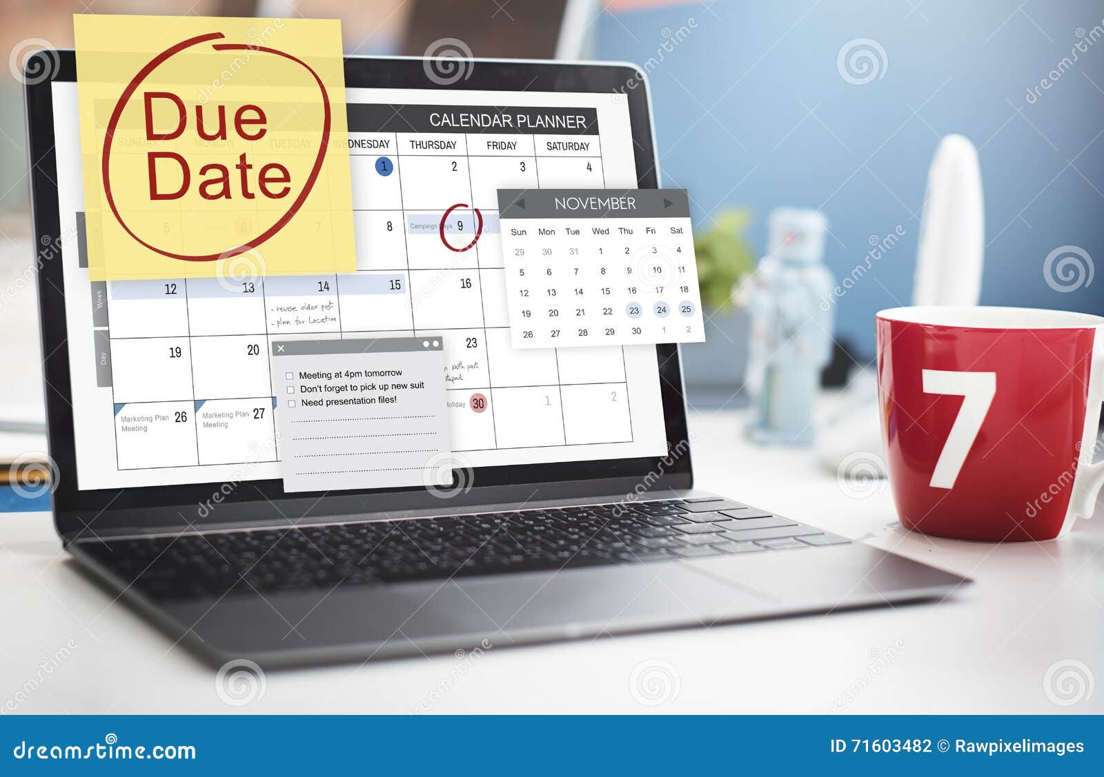 Due Date Deadline Payment Bill Important Notice Concept Stock Photo ...