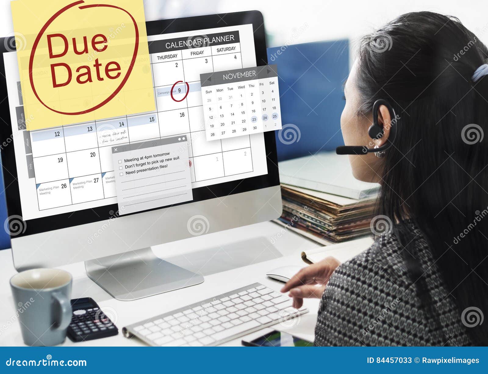 Due Date Deadline Payment Bill Important Notice Concept Stock Image ...