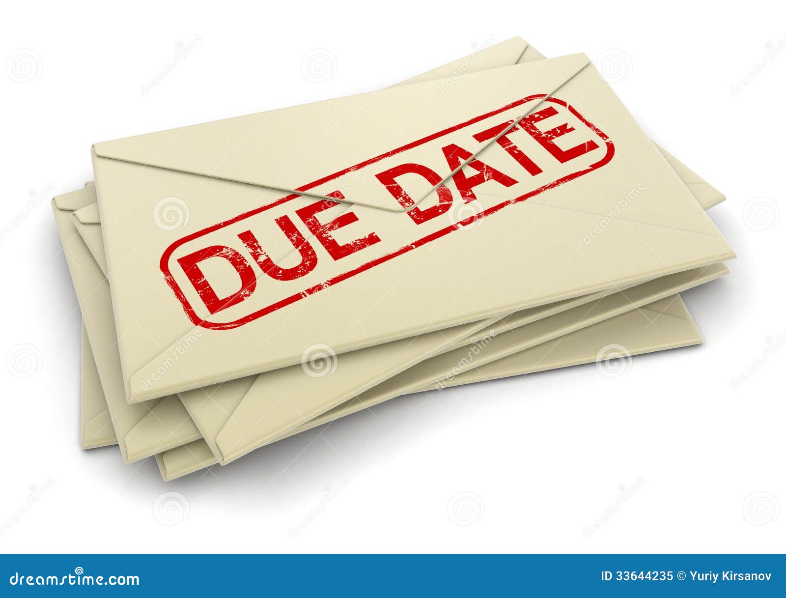 Due Date Letters (clipping Path Included) Stock Illustration ...