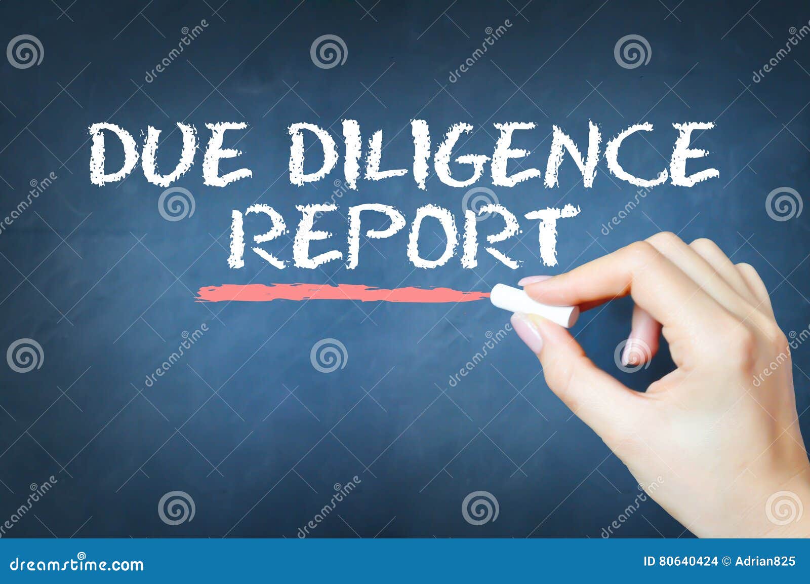 Due Diligence Report Text Written with Chalk on Blackboard Stock Photo ...
