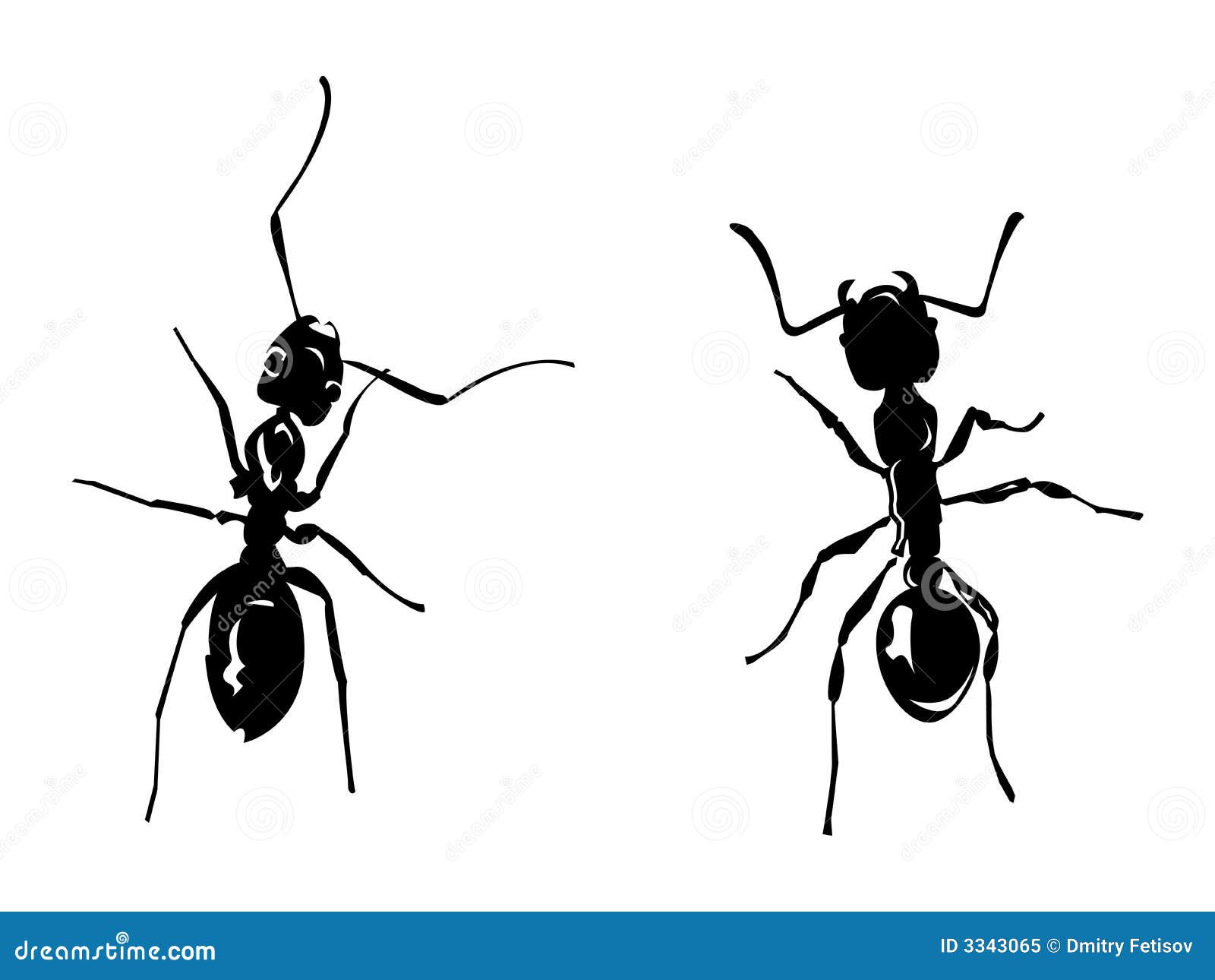 Due formiche illustrazione vettoriale. Illustrazione di programma - 3343065