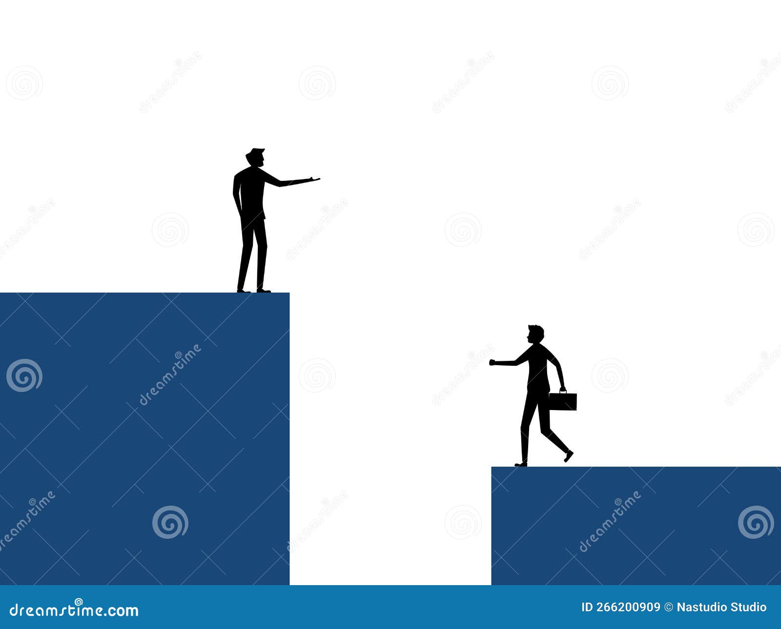 Due Imprenditori Disuguali. Simbolo Differenza Sociale Illustrazione ...