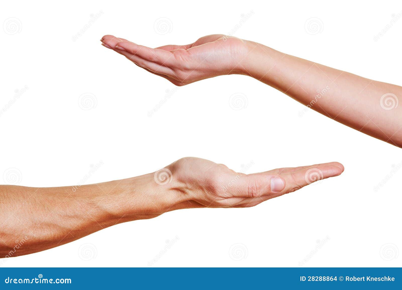 Due Mani Aperte Della Palma Fotografia Stock - Immagine di copia ...