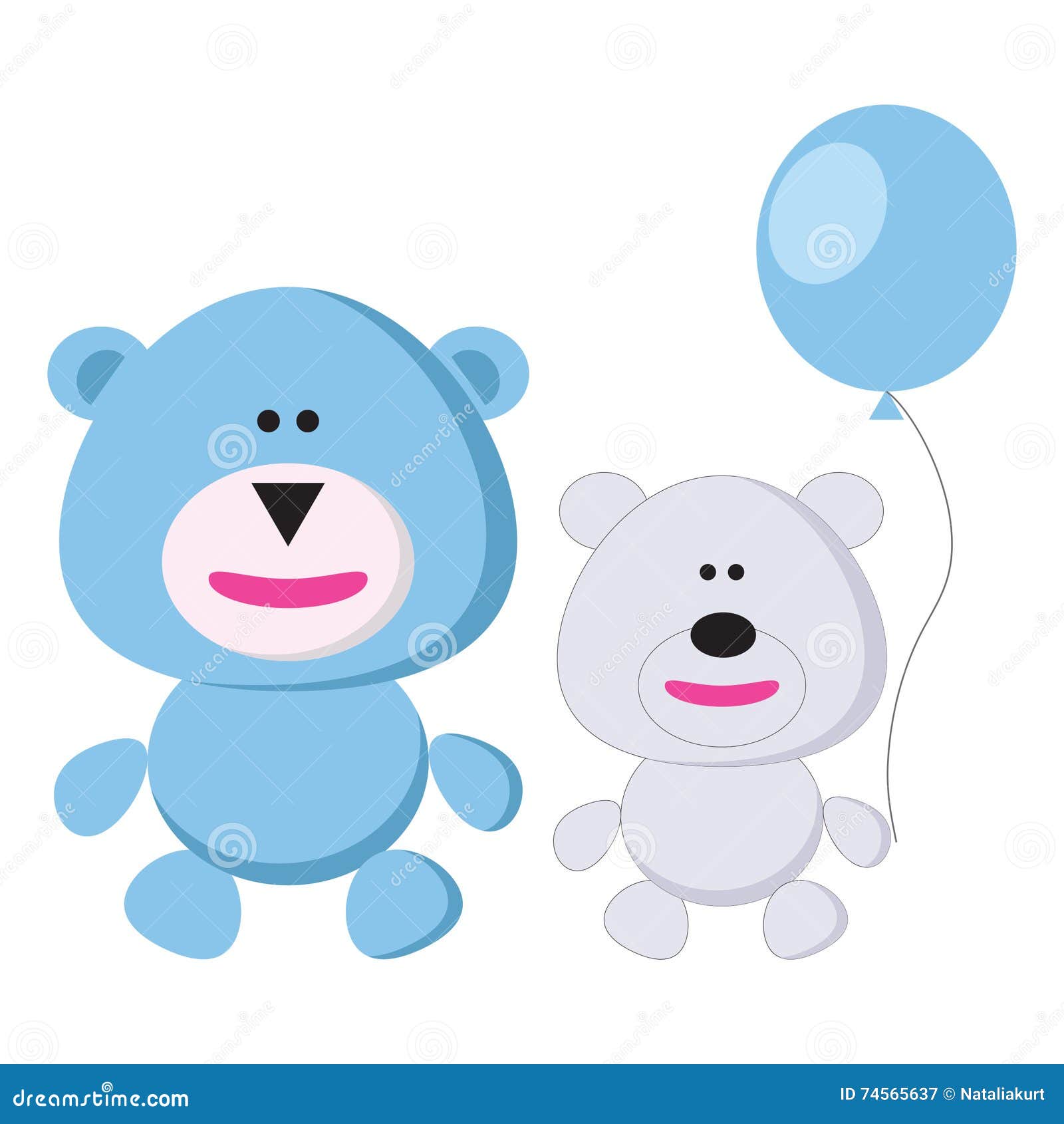 Due orsi divertenti svegli illustrazione vettoriale. Illustrazione di ...