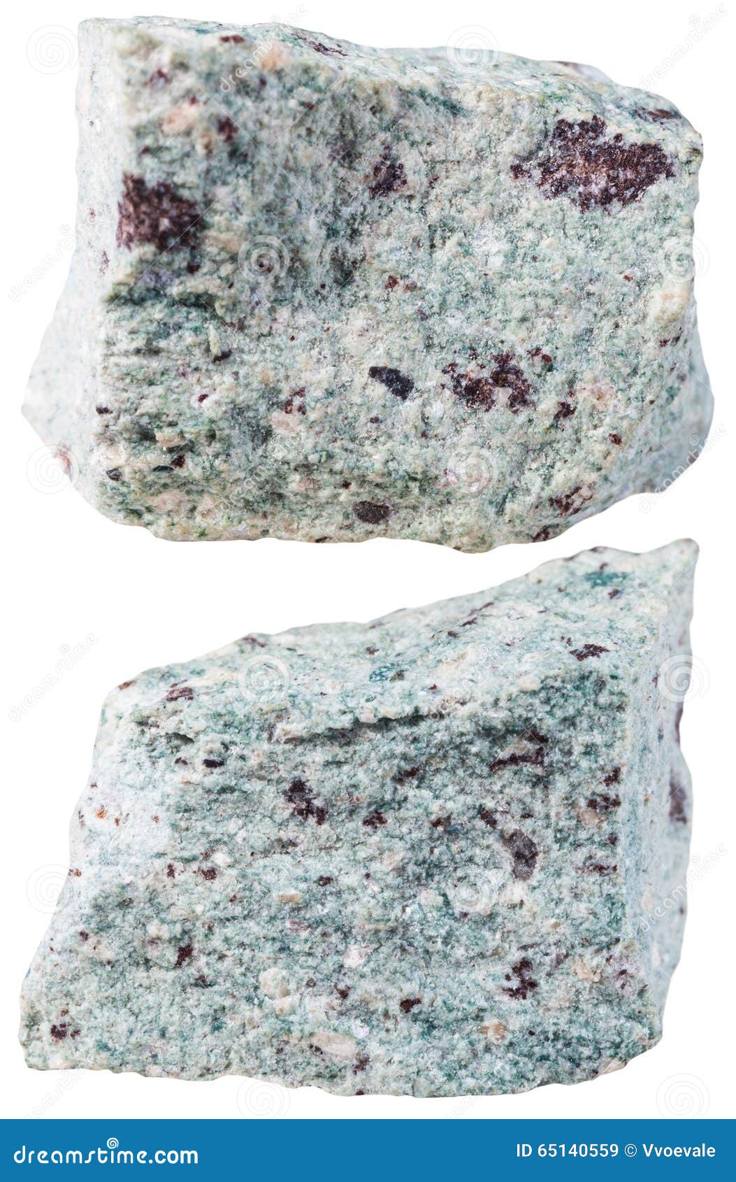 Due Pezzi Di Pietra Minerale Della Trachite (Trachyt) Immagine Stock ...