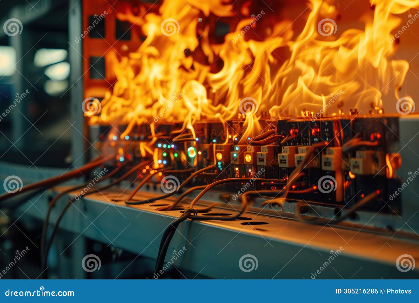 Due To Short Circuit and Overload, an Electrical Panel Caught Fire ...