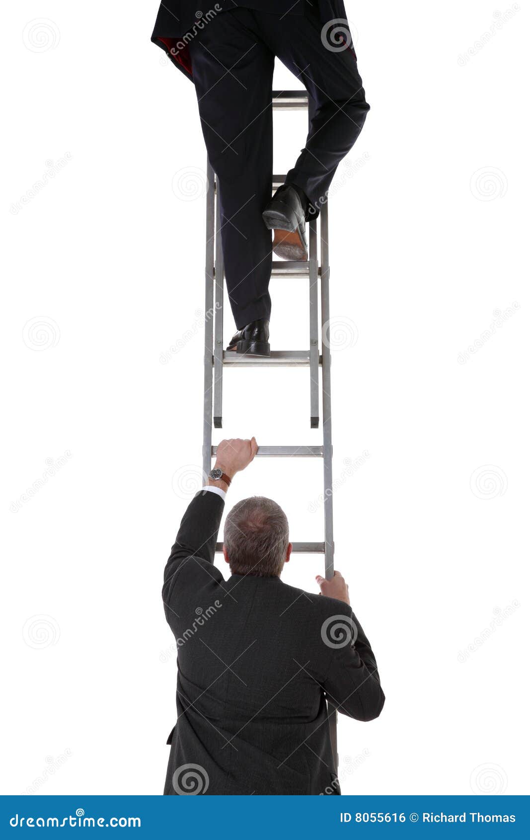 Due Uomini D'affari Su Una Scaletta Fotografia Stock - Immagine di ...