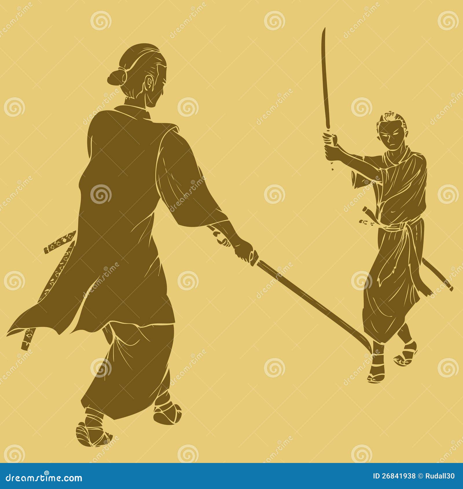Duel Stance Cartoon Vector | CartoonDealer.com #21677881