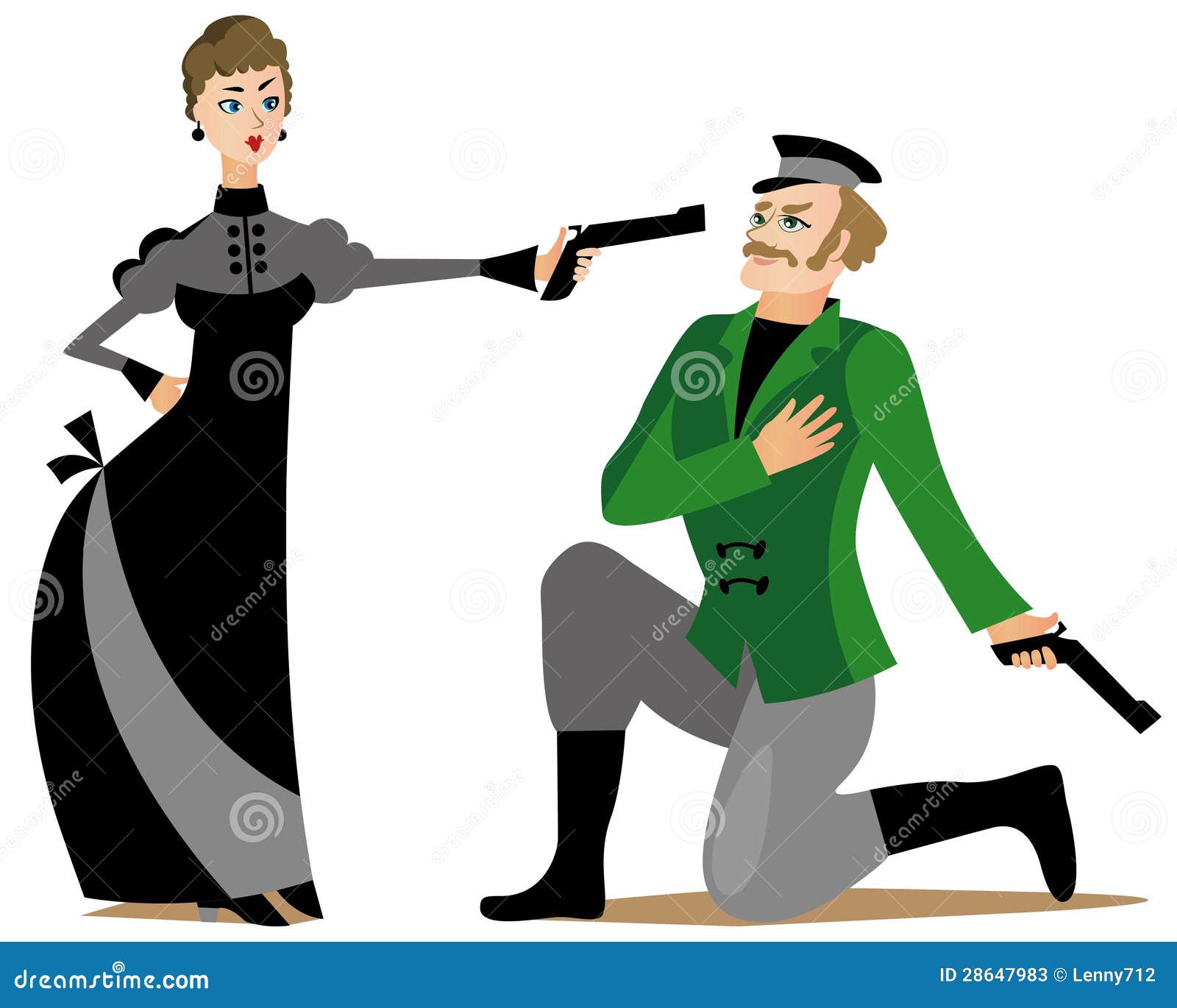Duel Cartoon Vector | CartoonDealer.com #4442381