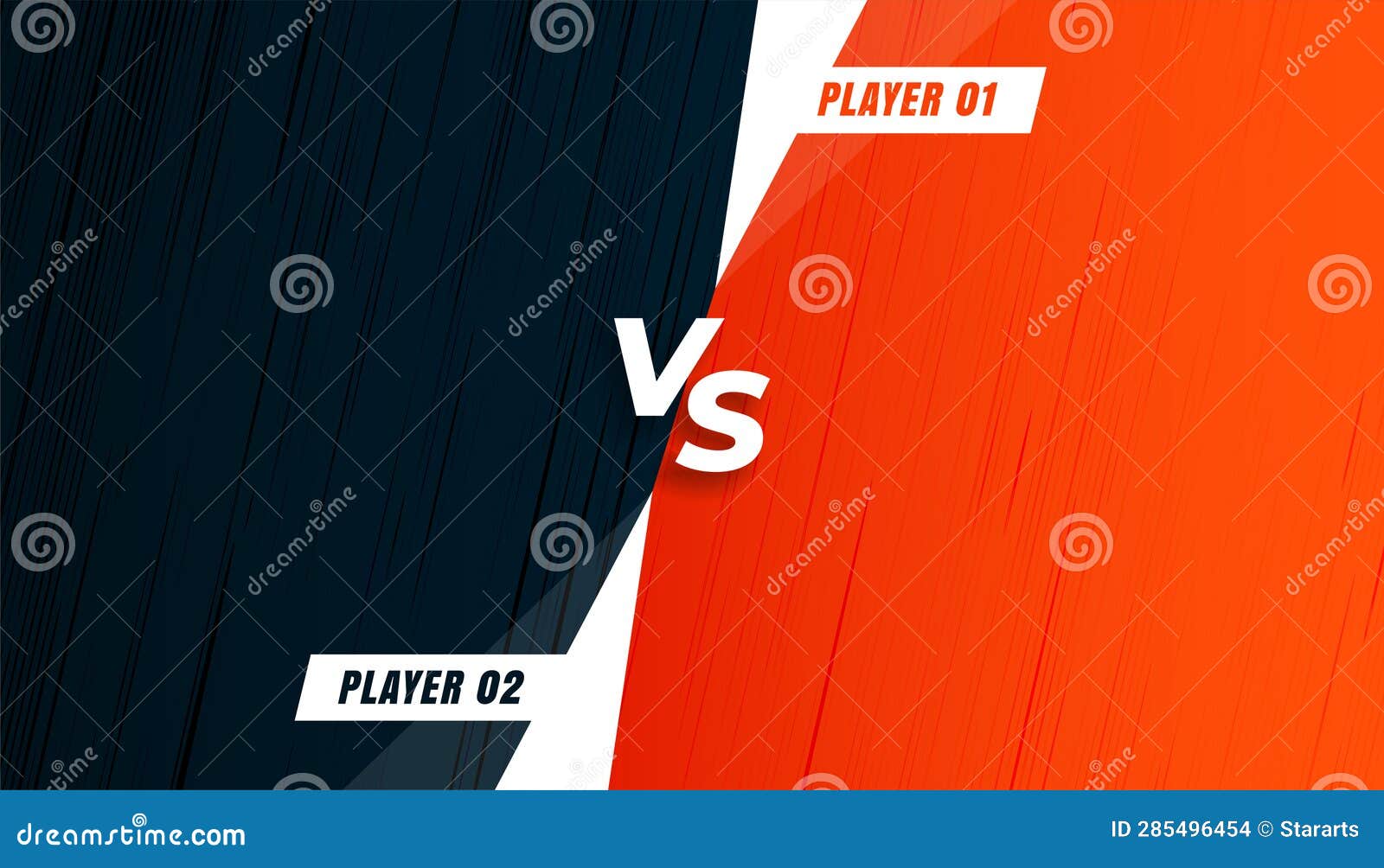 Duel Combat Versus Vs Banner for Team Fight Stock Vector - Illustration ...