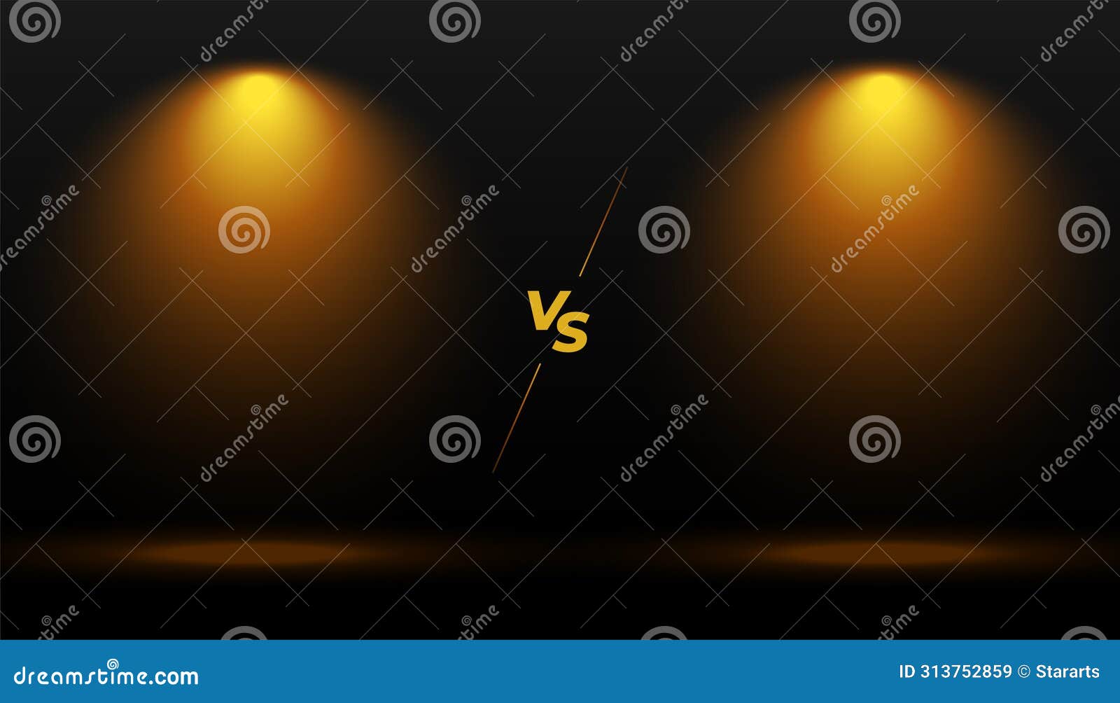 Duel Combat Versus Vs Banner with Two Focus Light Effect Stock ...