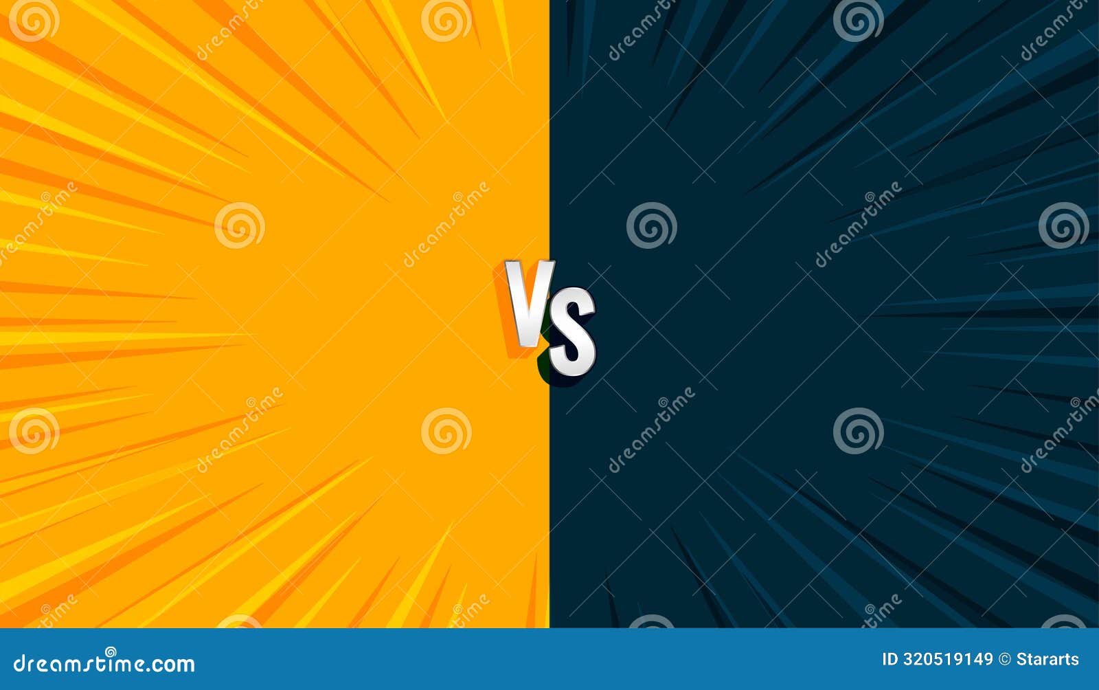 Duel Conflict Versus Vs Redial Banner for Team Fight Stock Vector ...