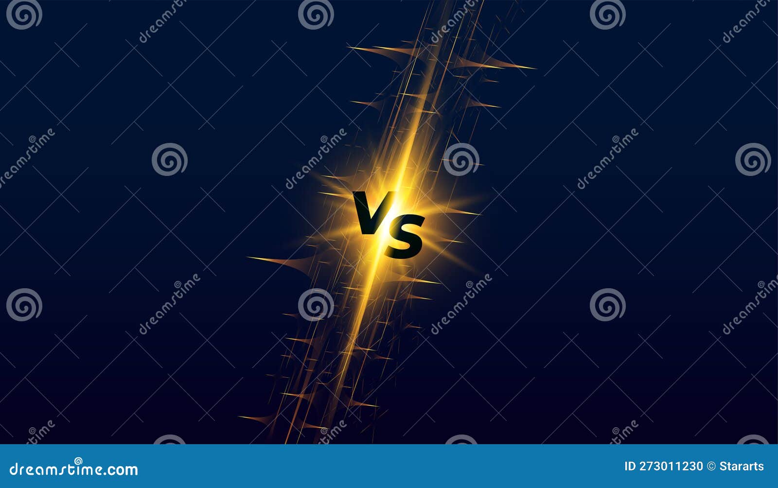Duel Contest Versus Vs Screen Banner with Shiny Light Effect Stock ...