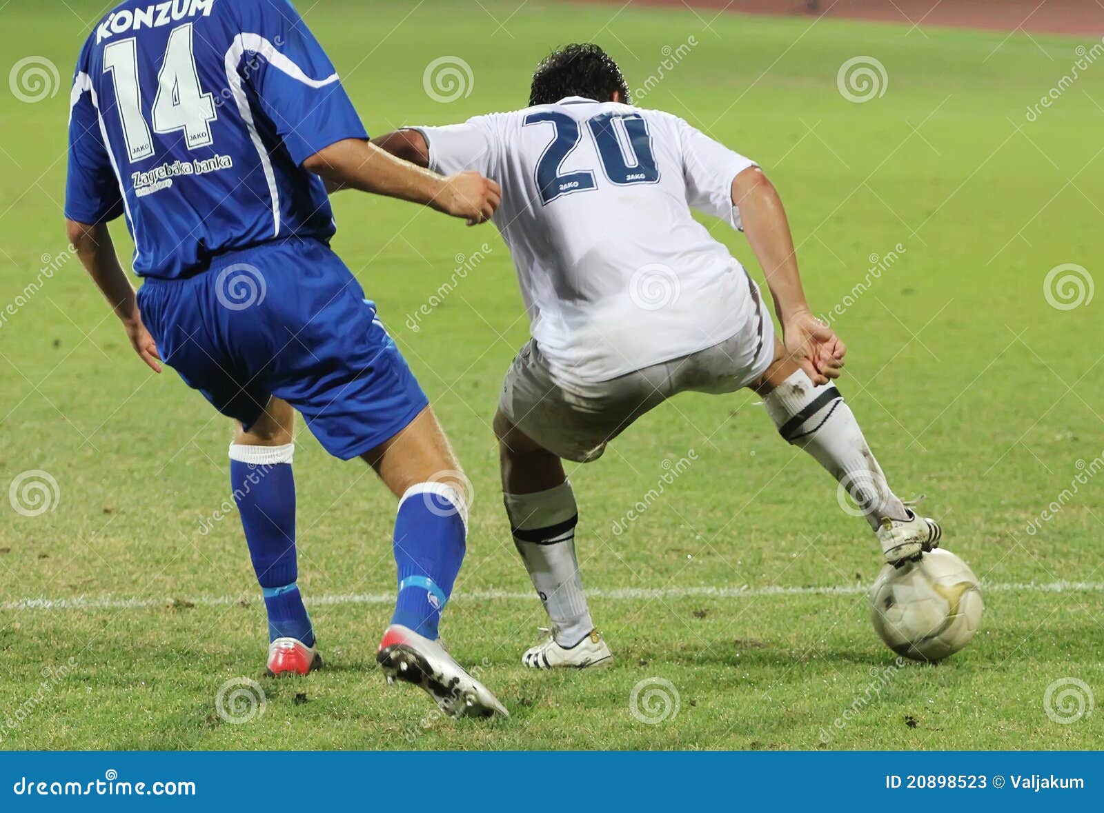 Duel in front of a goal editorial stock photo. Image of soccer - 20898523