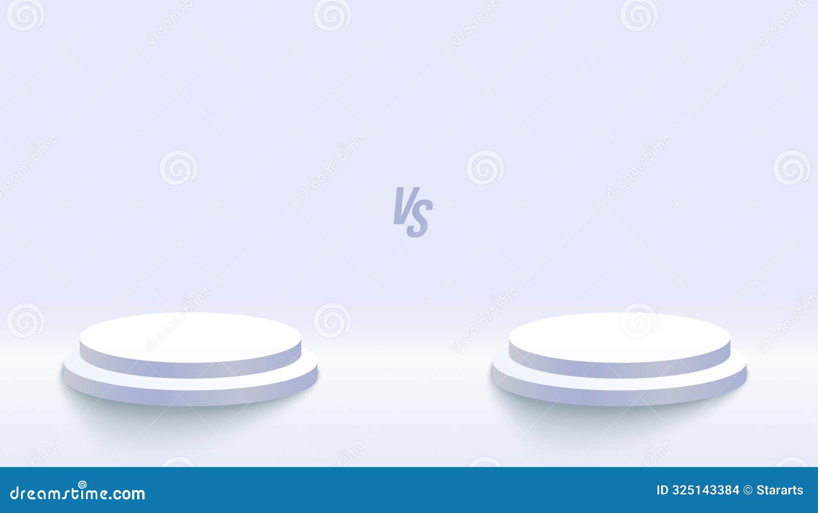 Duel Product Comparison Versus Banner with 3d Podium Stand Stock ...