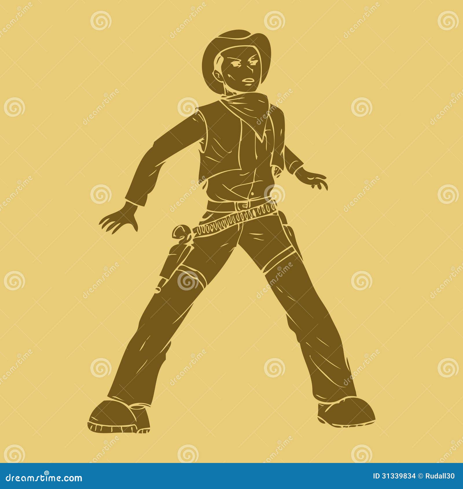 Duel Stance stock vector. Illustration of american, fight - 31339834