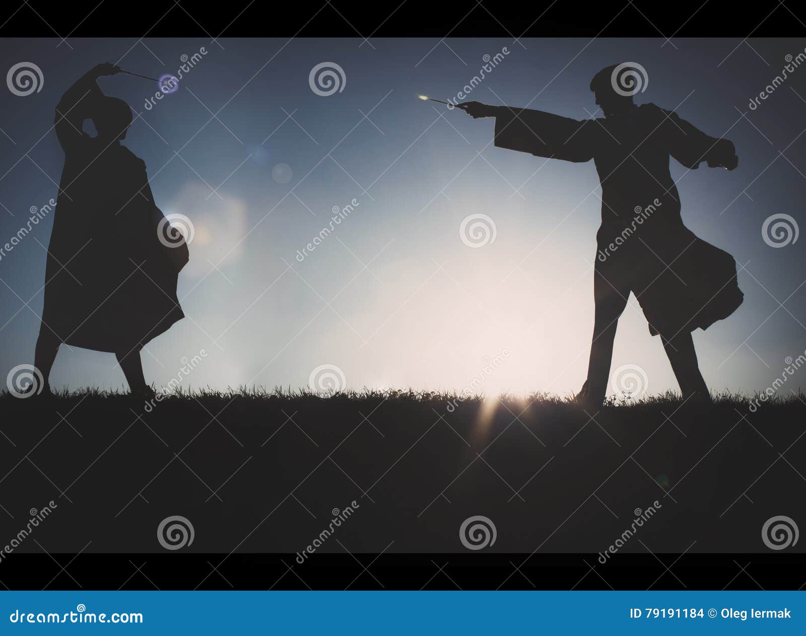 Duel Two Wizards stock photo. Image of character, harry - 79191184