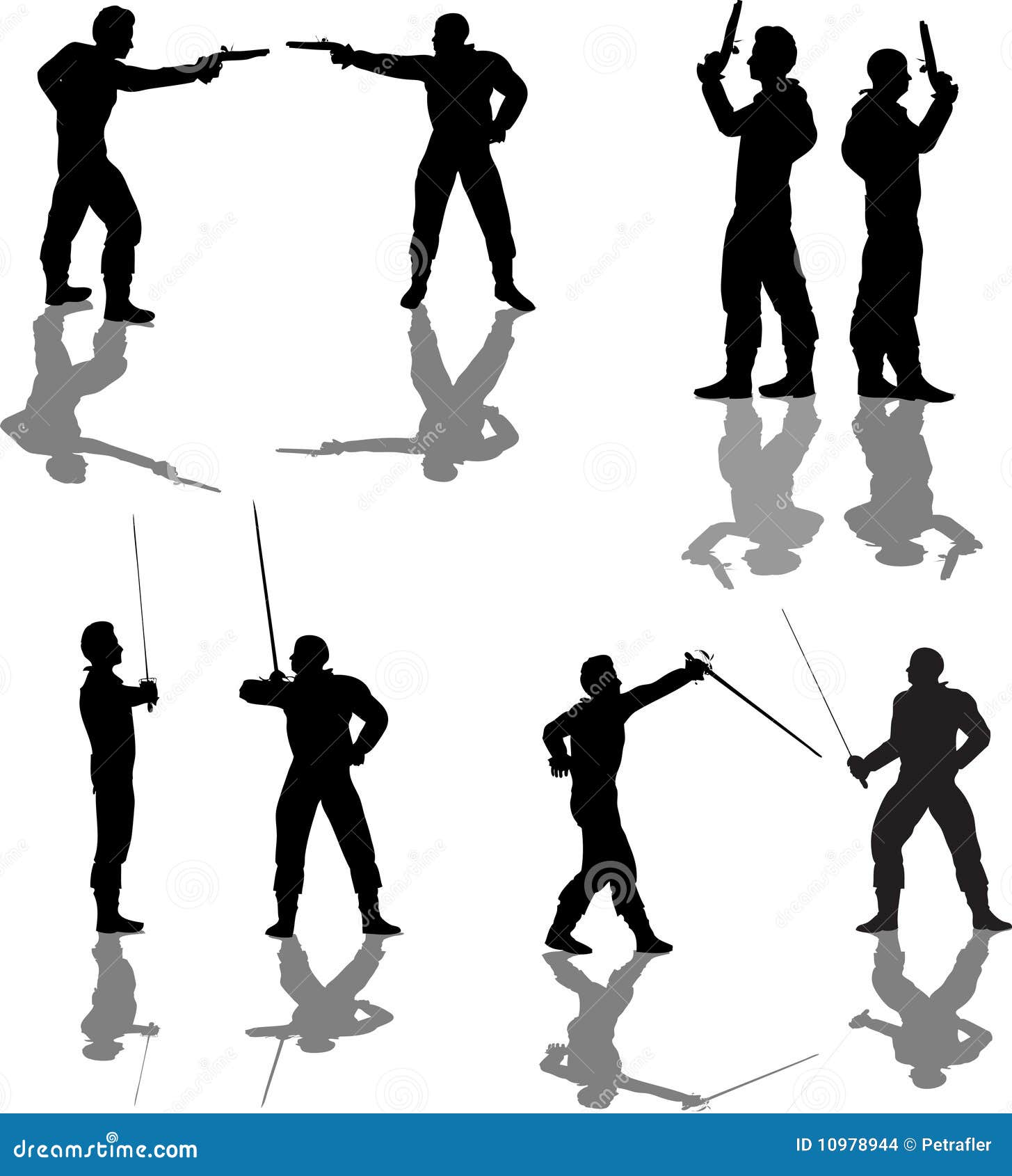 Dueling People Cartoon Vector | CartoonDealer.com #43641095