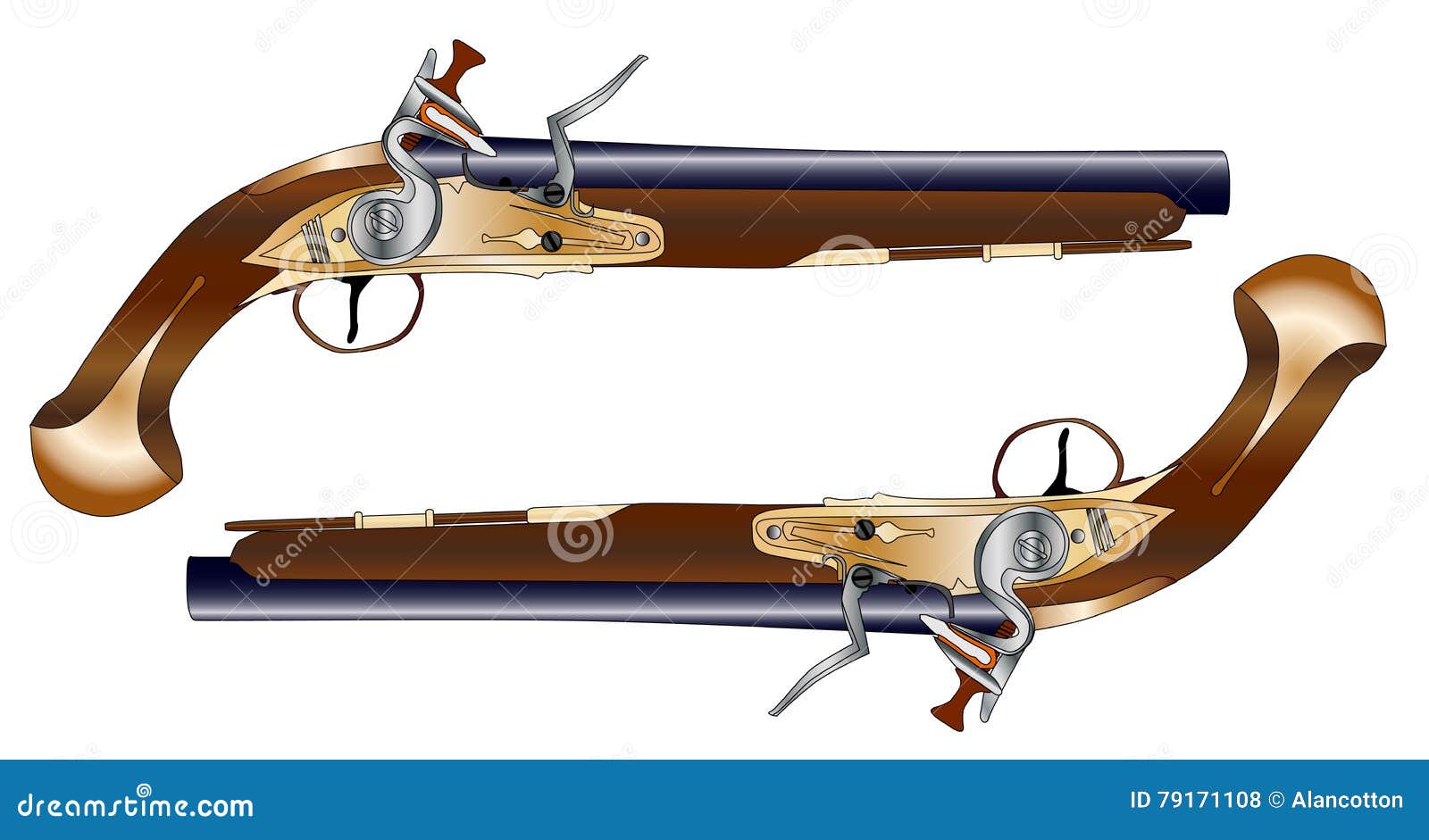 Duelling Pistols In Presentation Case Stock Photo | CartoonDealer.com ...