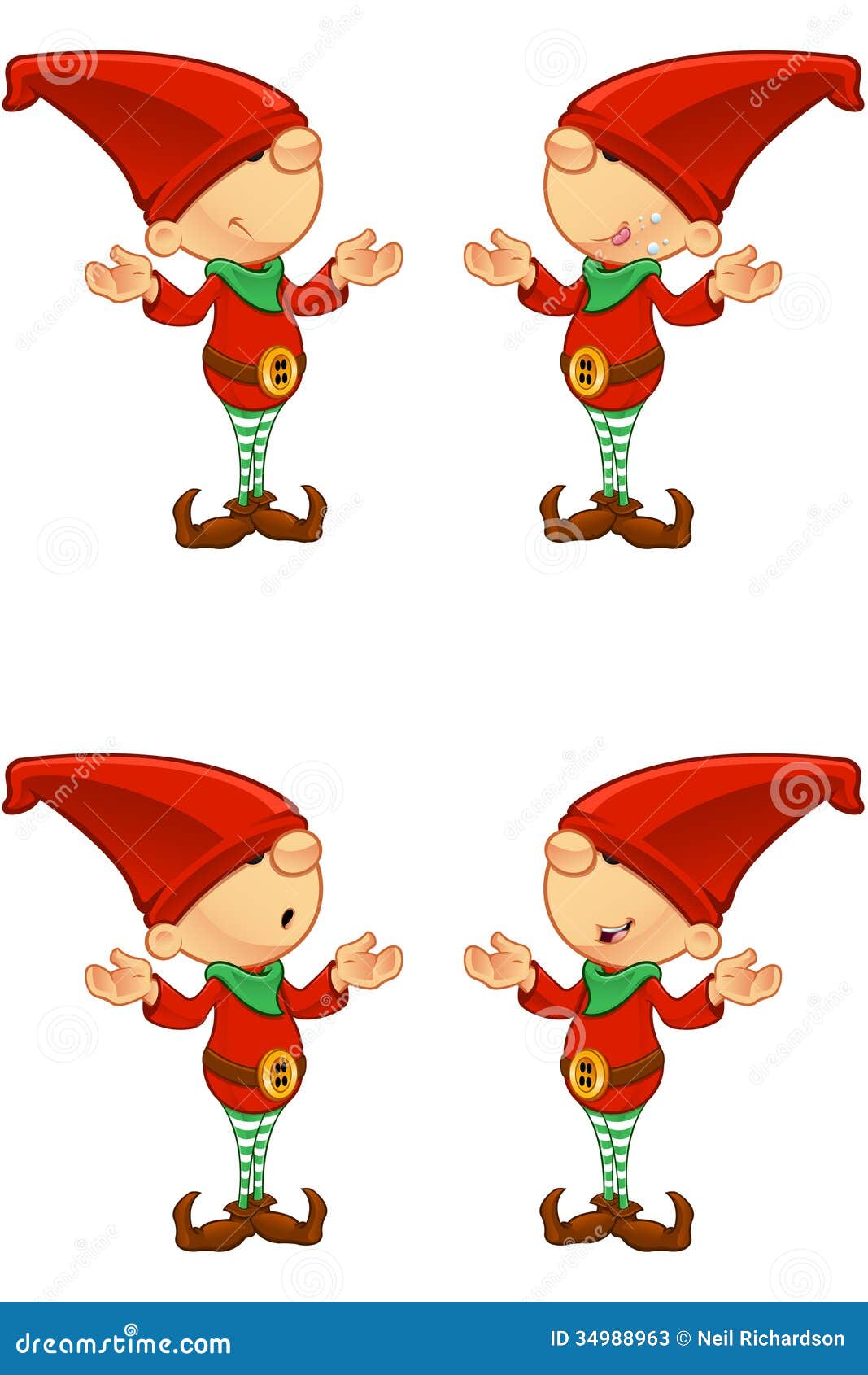 Duende rojo - confuso ilustración del vector. Ilustración de duendes ...