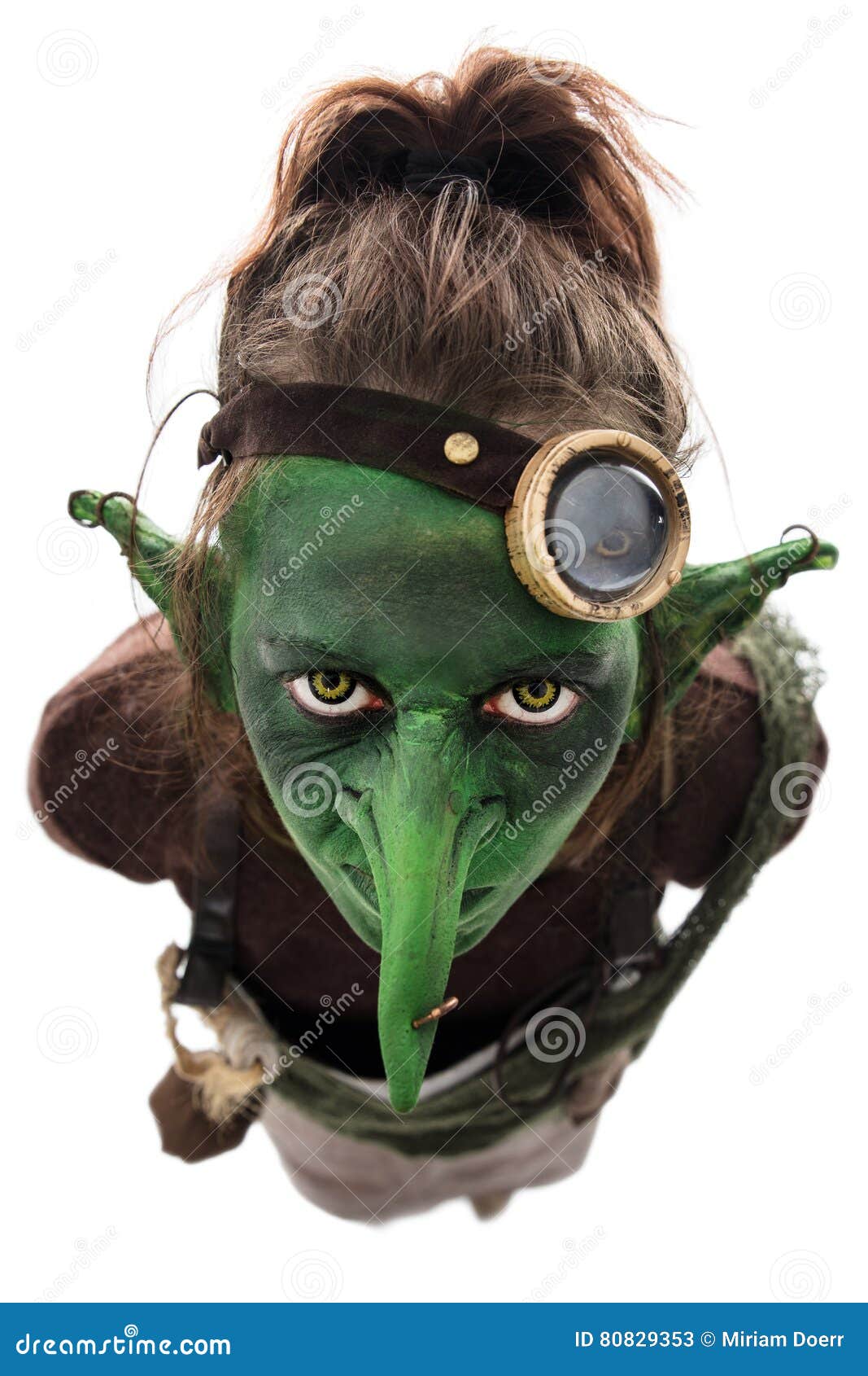 Duende Verde Con Una Nariz Larga Imagen de archivo - Imagen de traje ...