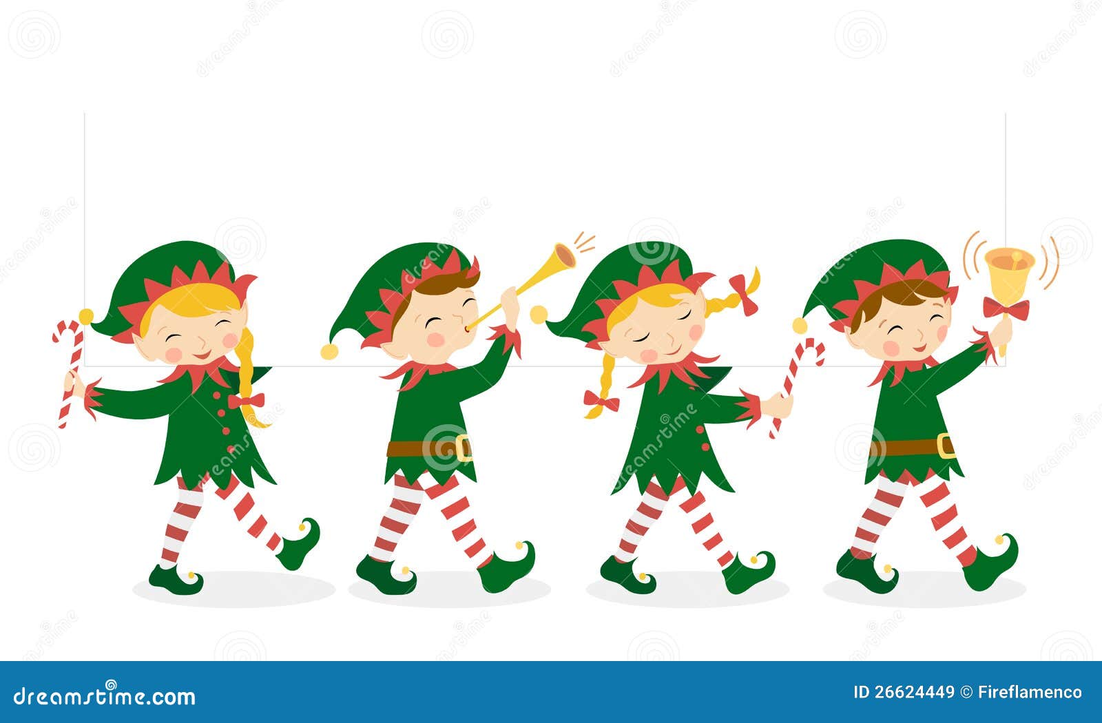 Duendes de la Navidad ilustración del vector. Ilustración de elemento ...