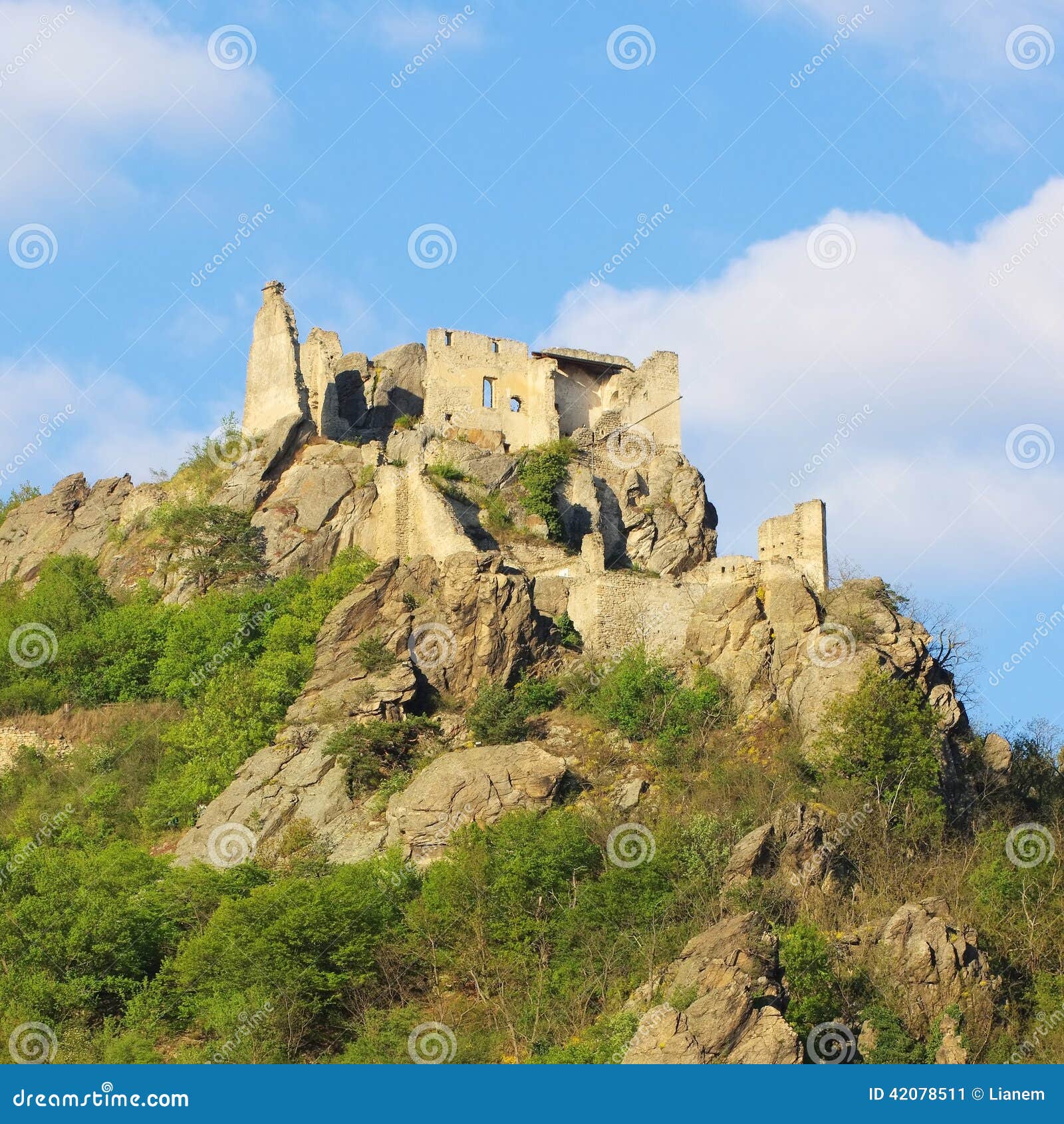Duernstein castle stock image. Image of durnstein, town - 42078511