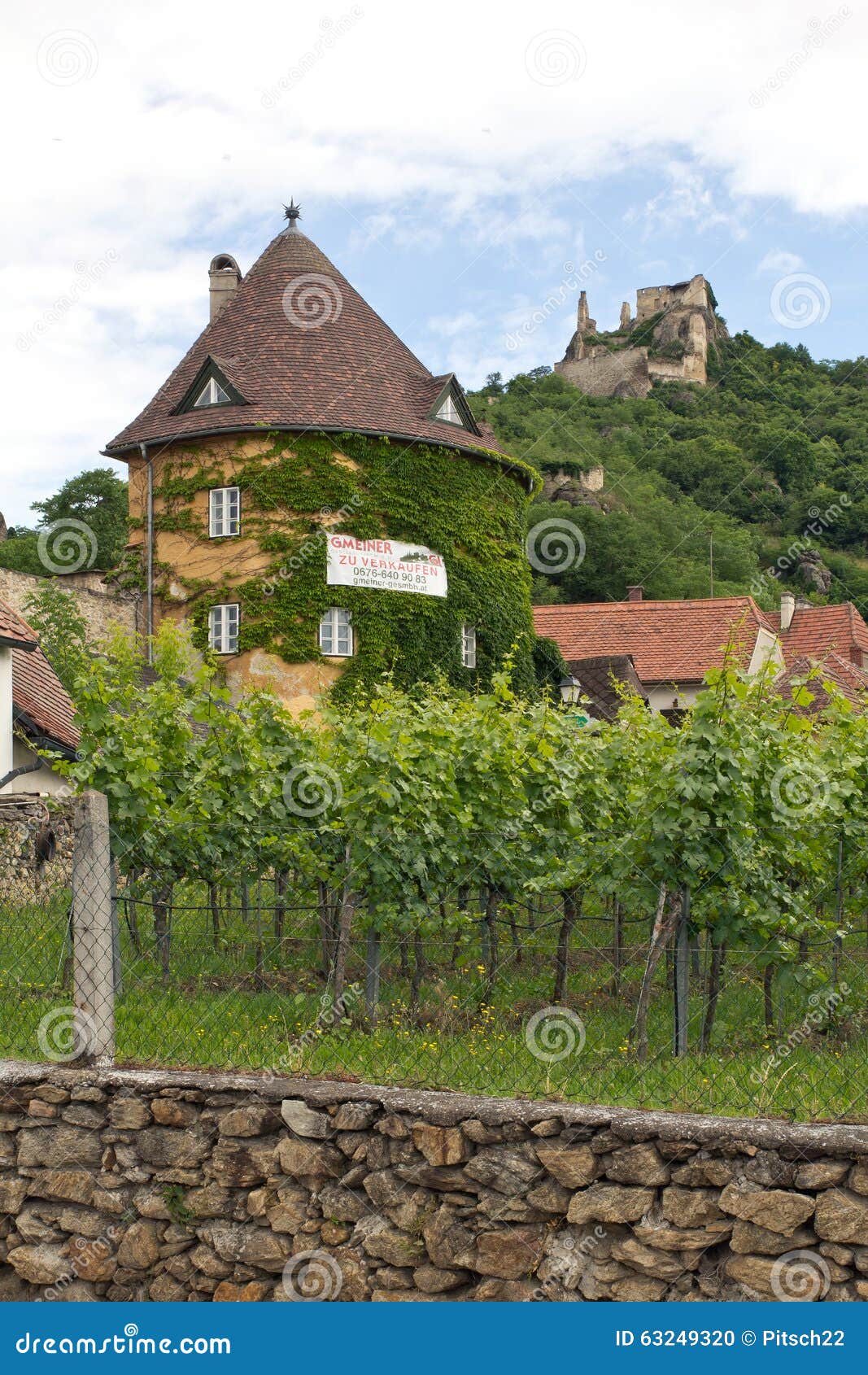 Duernstein Castle stock photo. Image of architecture - 63249320