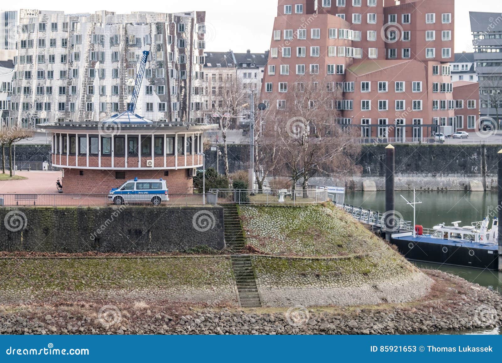 Duesseldorf Harbour Police Building Editorial Stock Photo - Image of ...