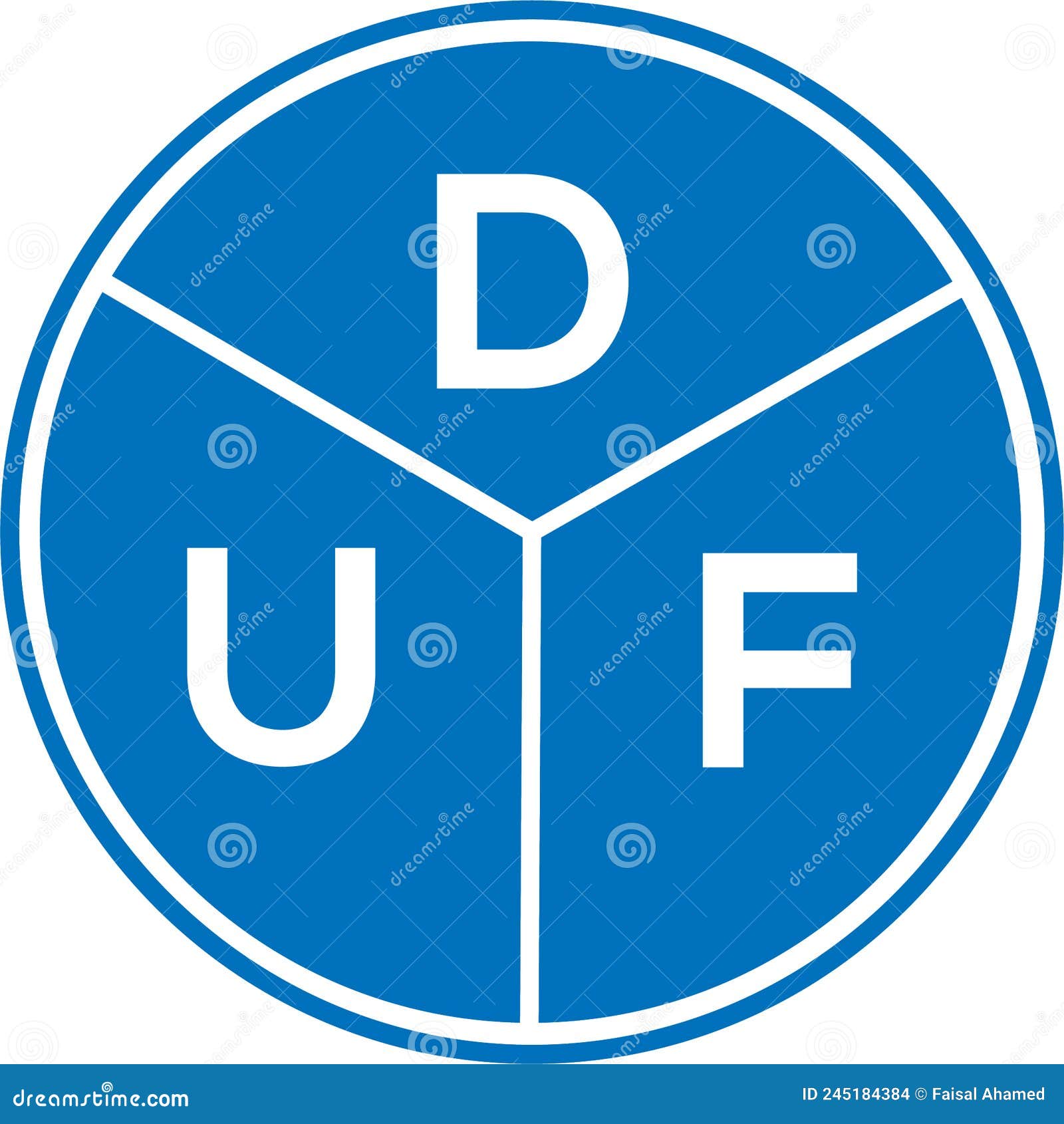 DUF Letter Logo Design On White Background. DUF Creative Circle Letter ...
