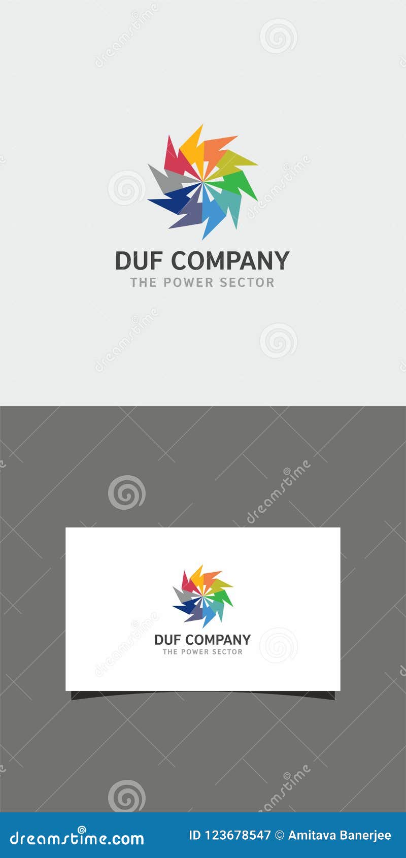 DUF Power Sector Logo in Vector Form Stock Illustration - Illustration ...