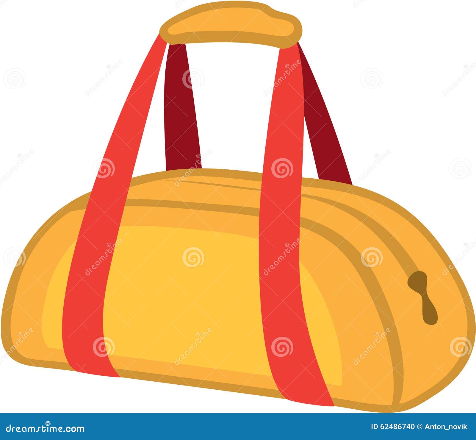 Duffel Bag Vector simple stock vector. Illustration of open - 62486740