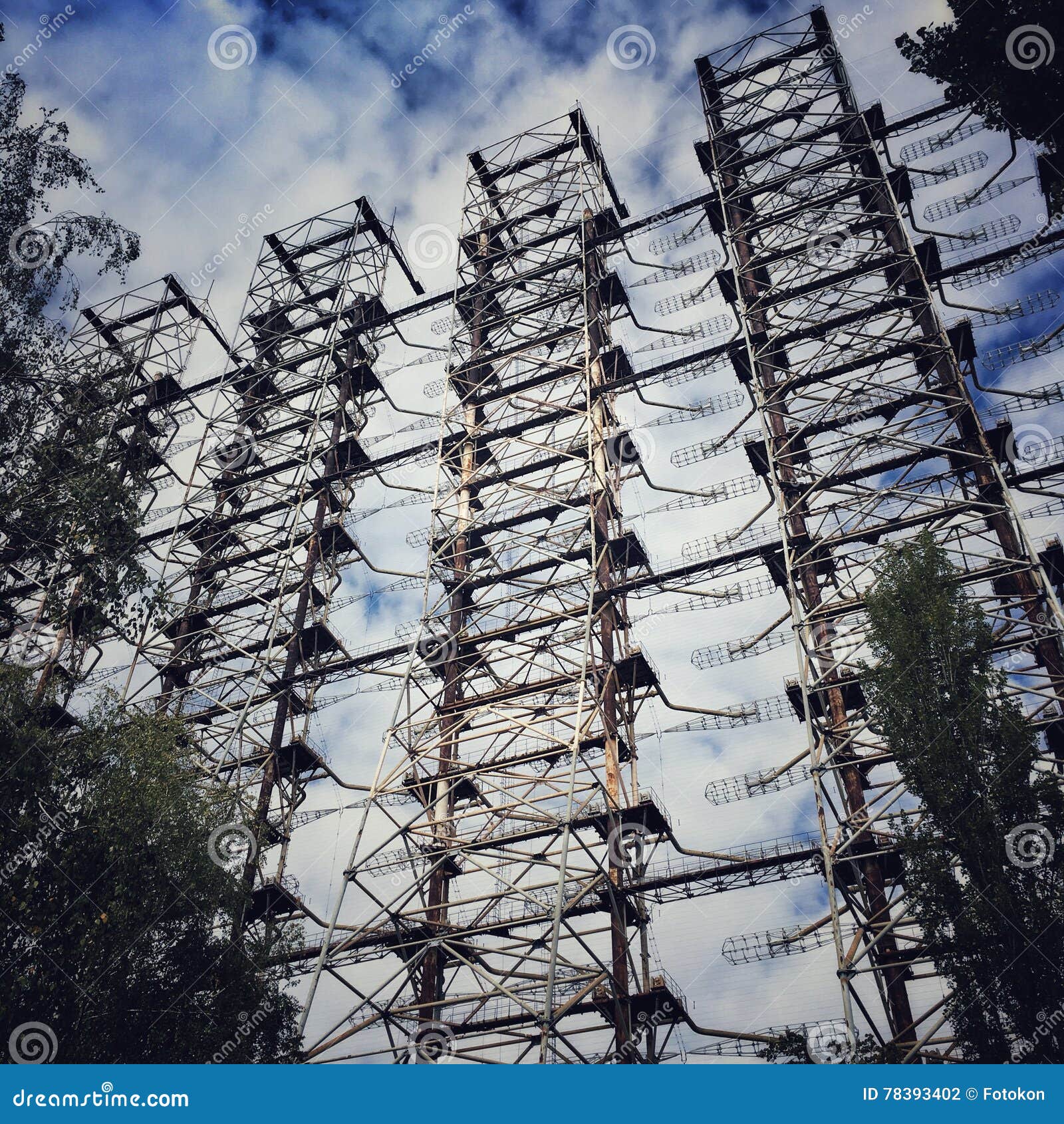 Duga-Radar stockfoto. Bild von horizont, system, rüber - 78393402