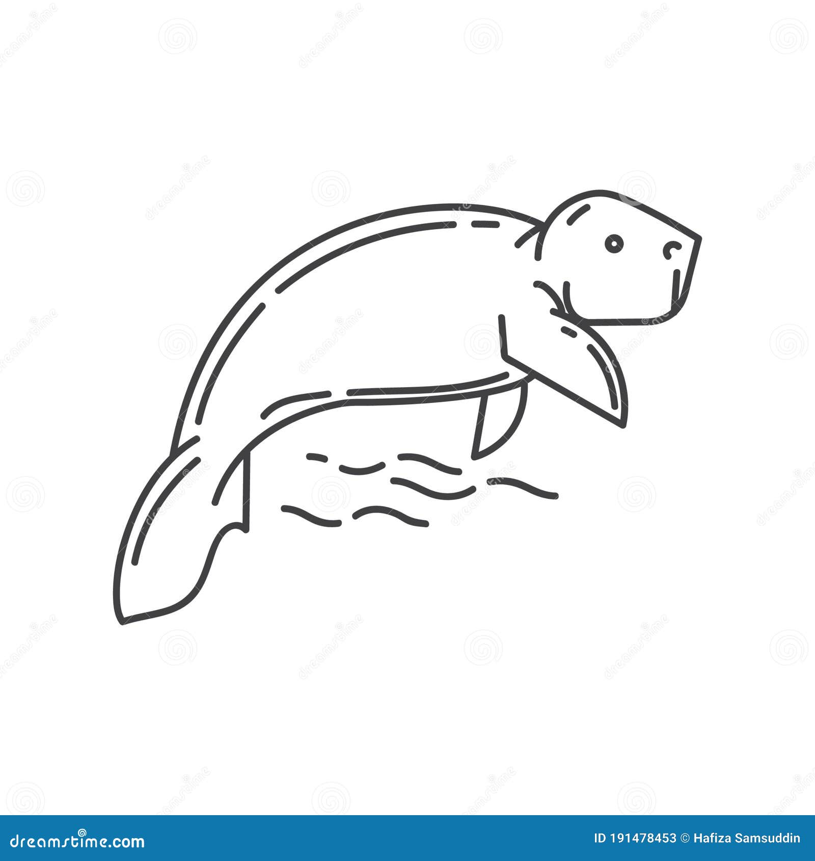 Dugong. Vector Illustration Decorative Design Stock Vector ...