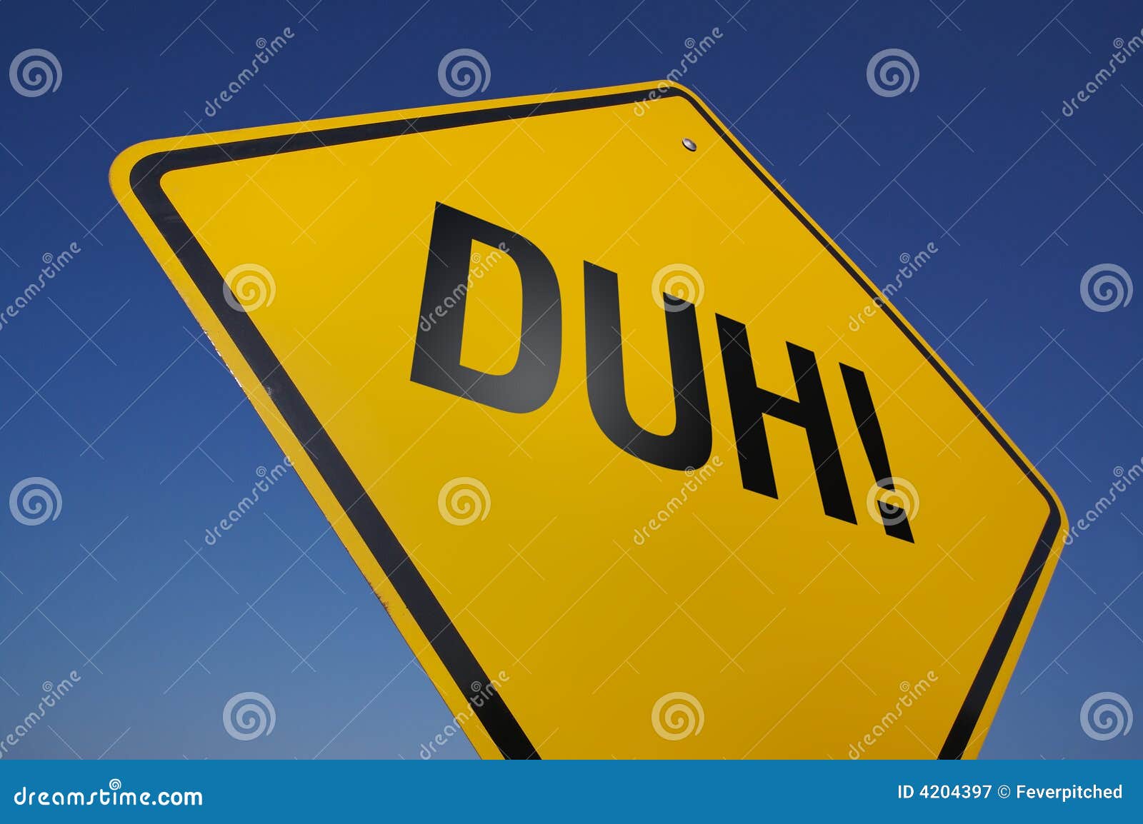 Duh! Road Sign stock image. Image of notification, roadsign - 4204397