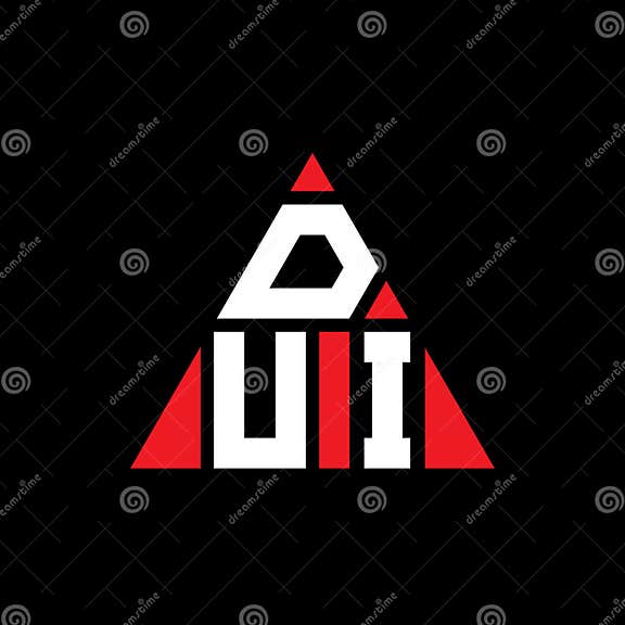 DUI Triangle Letter Logo Design with Triangle Shape. DUI Triangle Logo ...