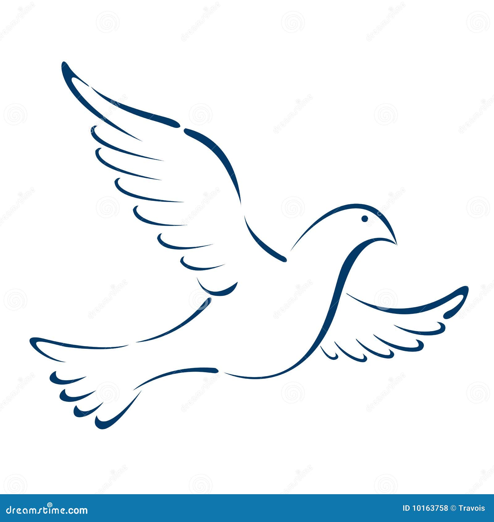 Duif vector illustratie. Illustration of vrijheid, vrede - 10163758