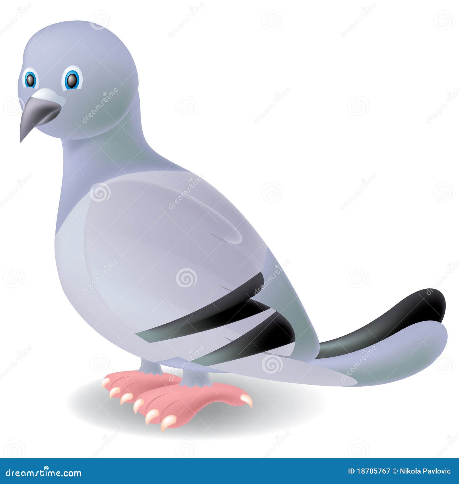 Duif vector illustratie. Illustration of humeur, vogel - 18705767