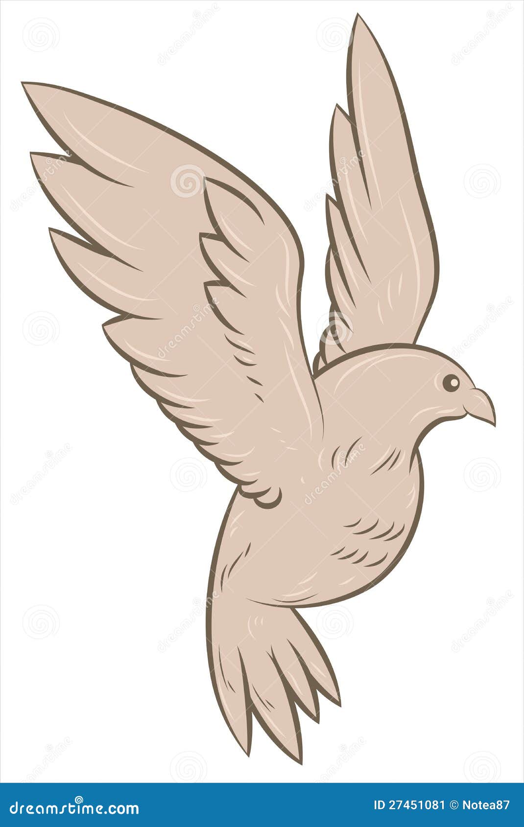 Duif vector illustratie. Illustration of vogel, vleugels - 27451081