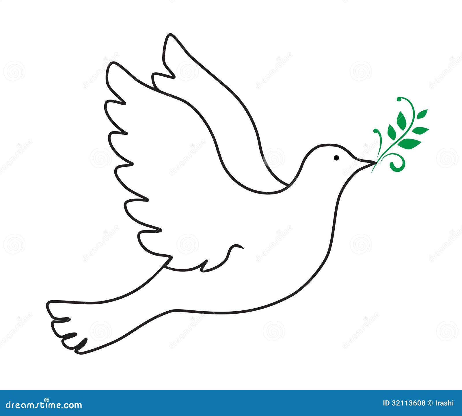 Duif stock illustratie. Illustration of vlieg, lijn, overzicht - 32113608