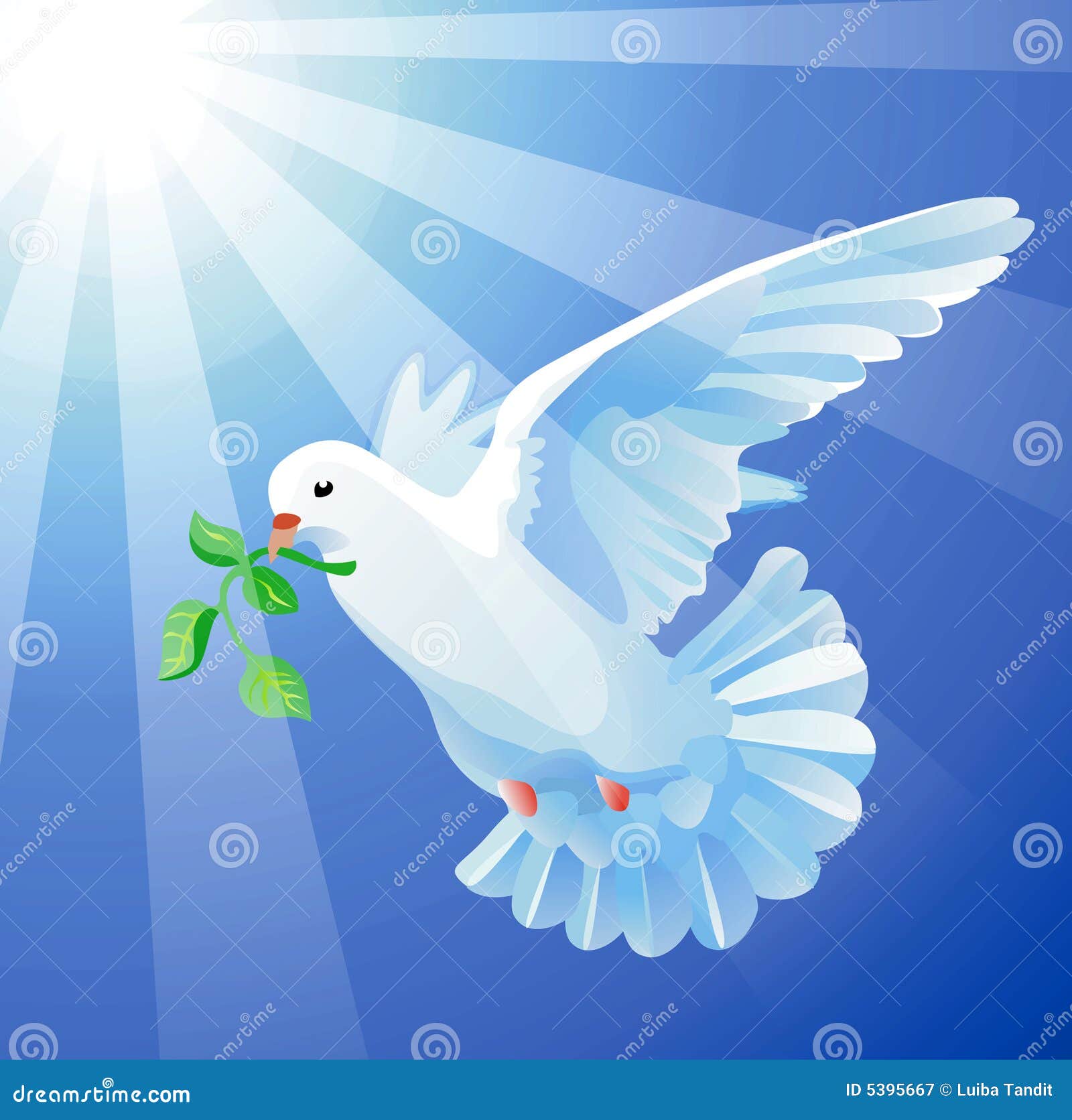 Duif vector illustratie. Illustration of duif, vlieg, wereld - 5395667