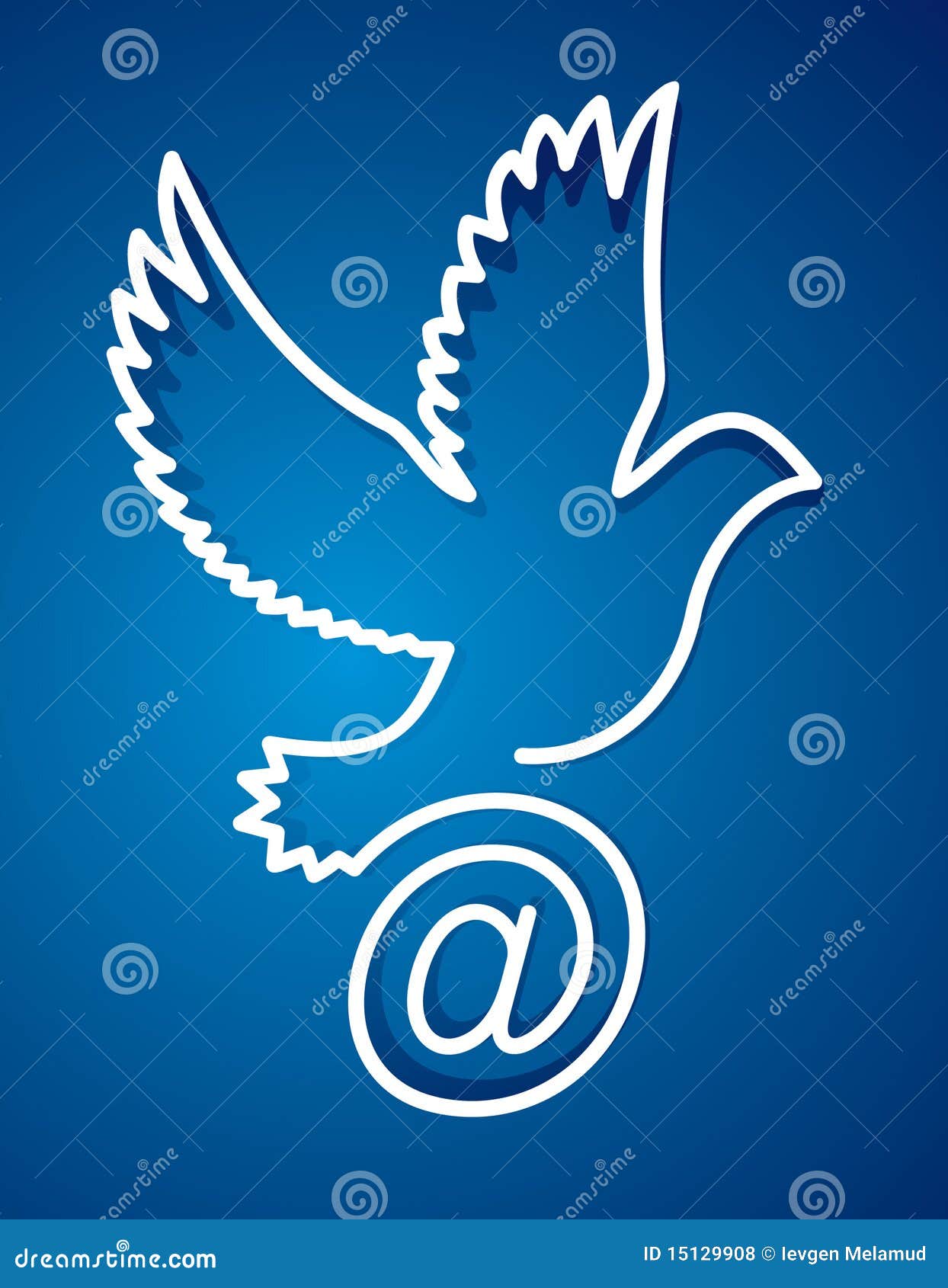 Duif E-mail, Internet Postduif Vector Illustratie - Illustration of ...