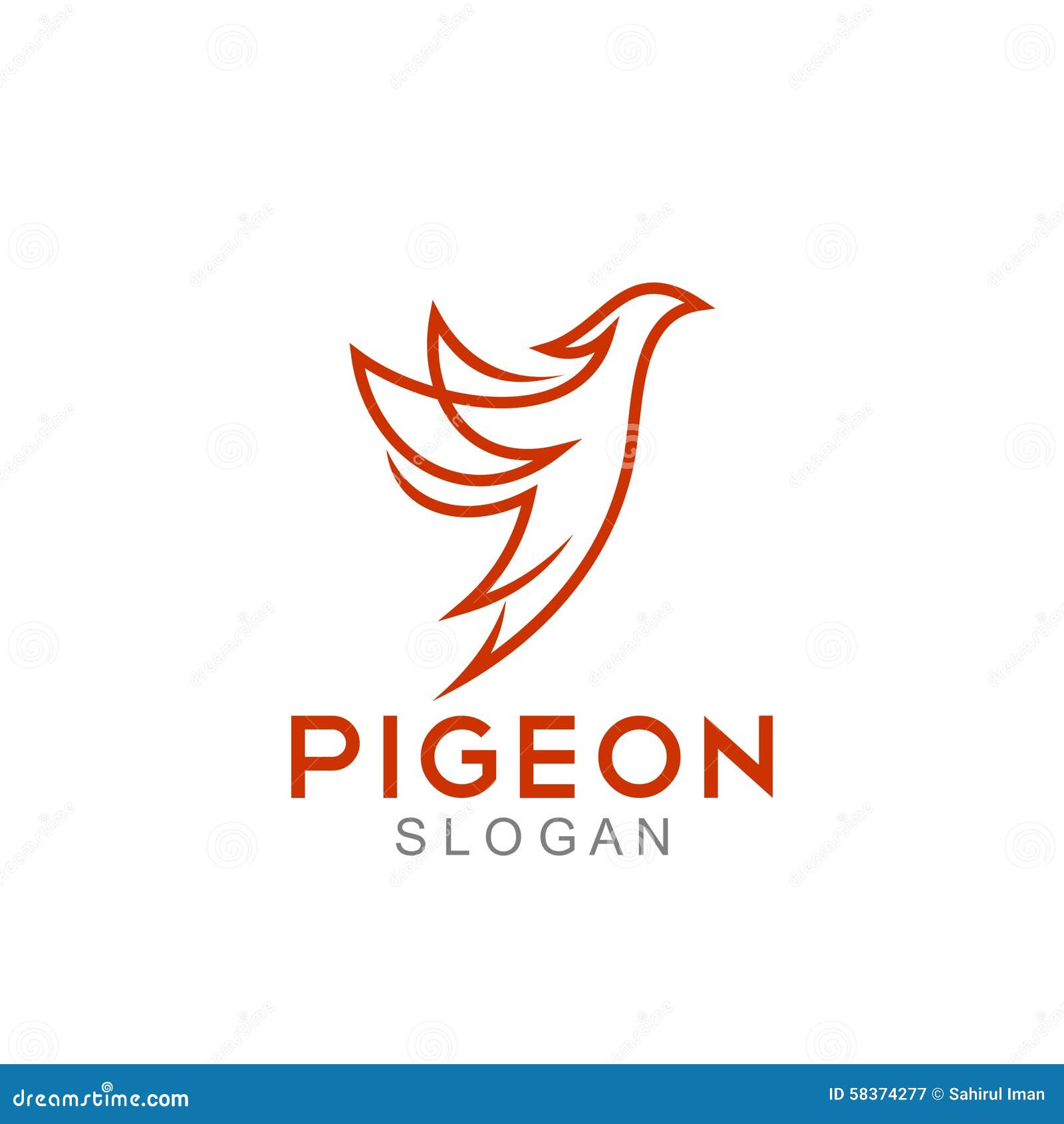 Duif Logo Template vector illustratie. Illustration of vector - 58374277
