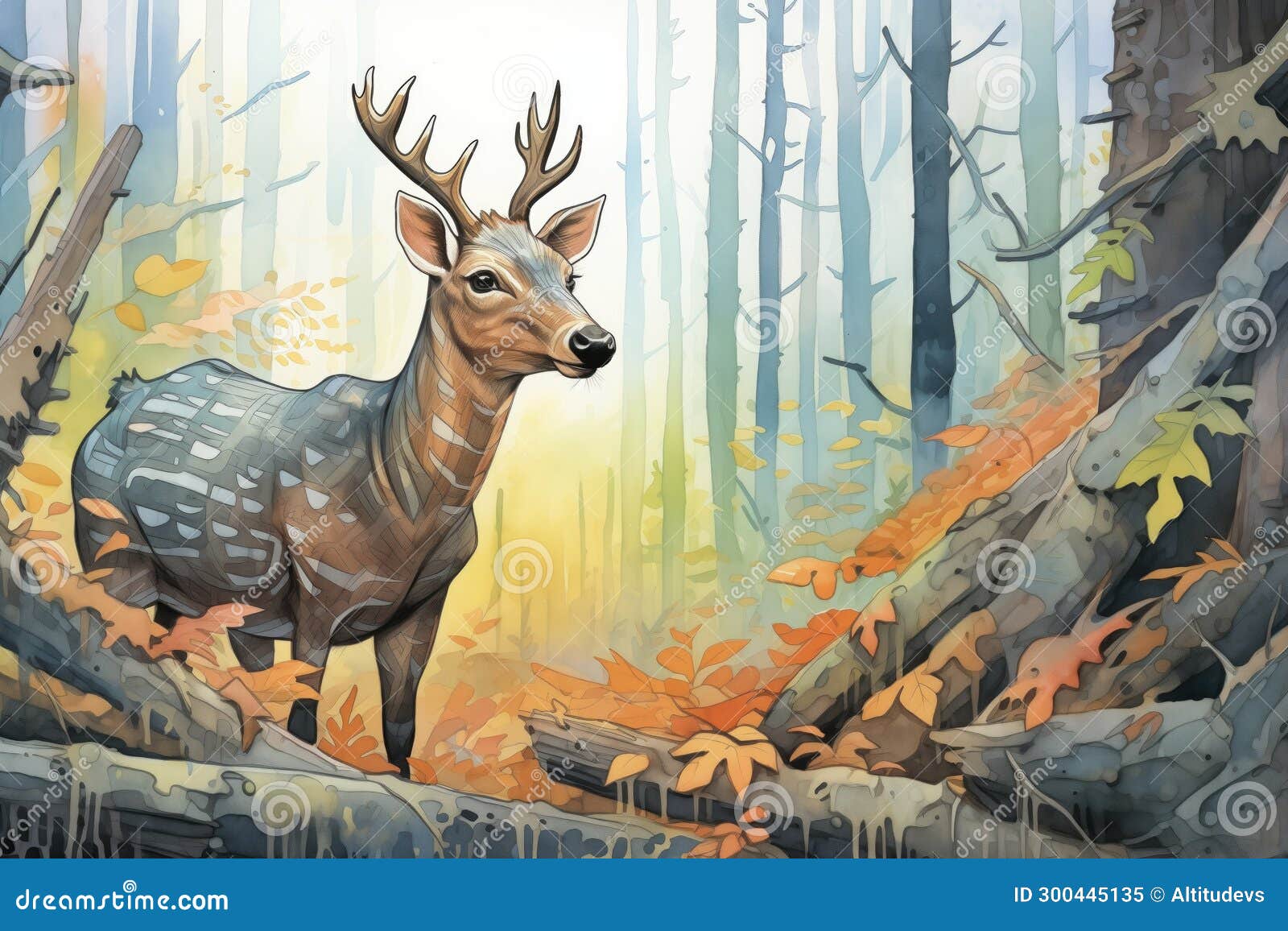 Duiker Watching Out for Predators in the Forest Underbrush Stock Image ...