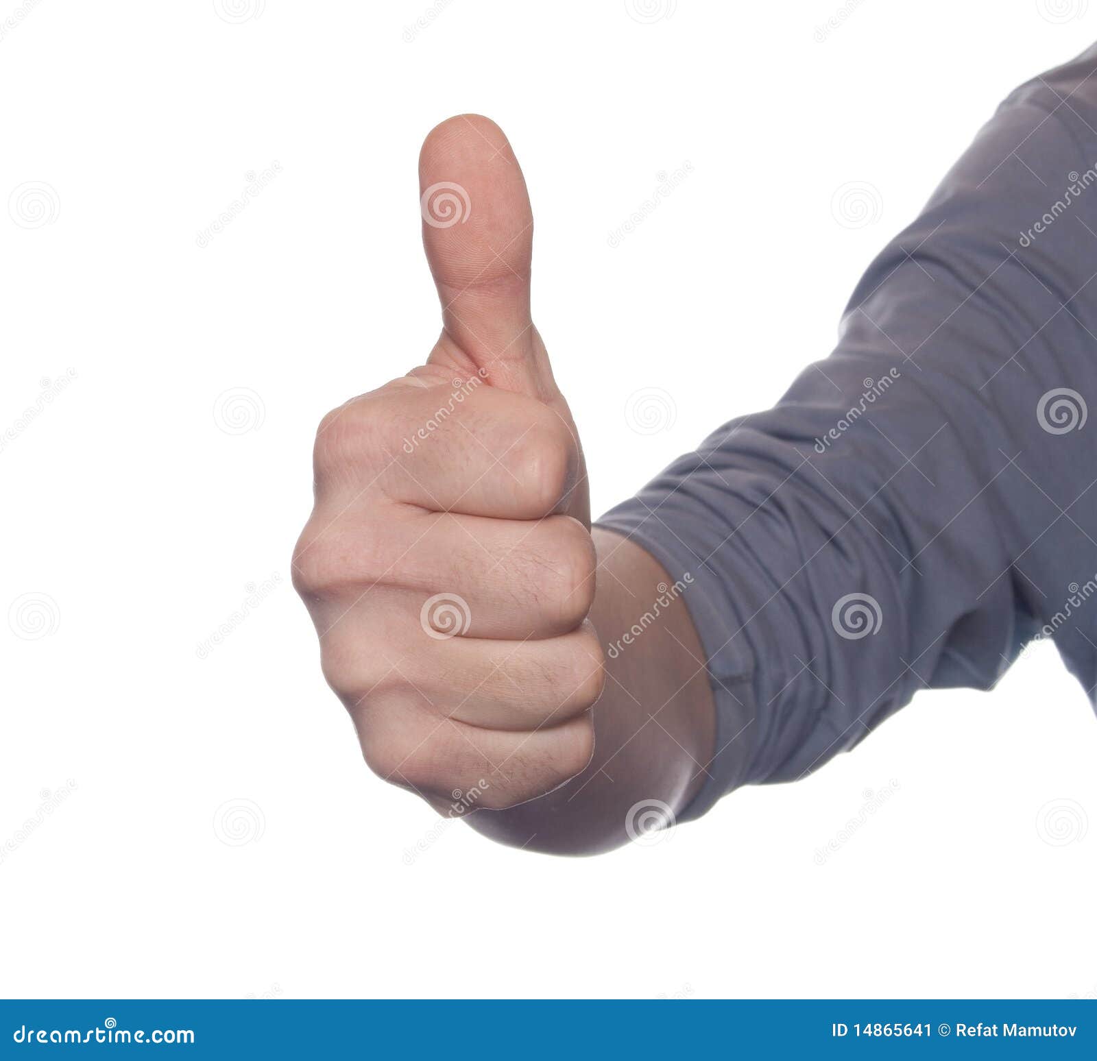 Duim stock afbeelding. Image of geïsoleerd, zaken, boete - 14865641