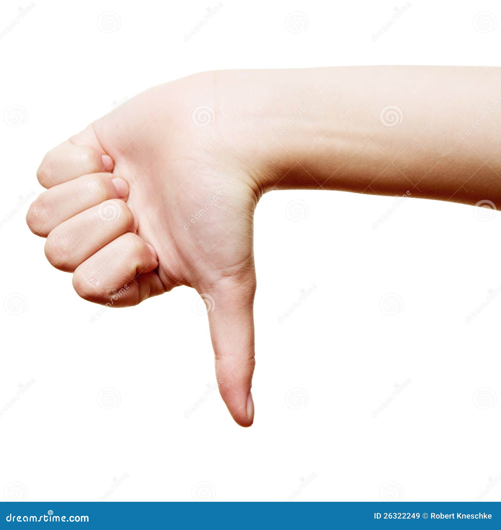 Duim die neer richt stock afbeelding. Image of symbool - 26322249