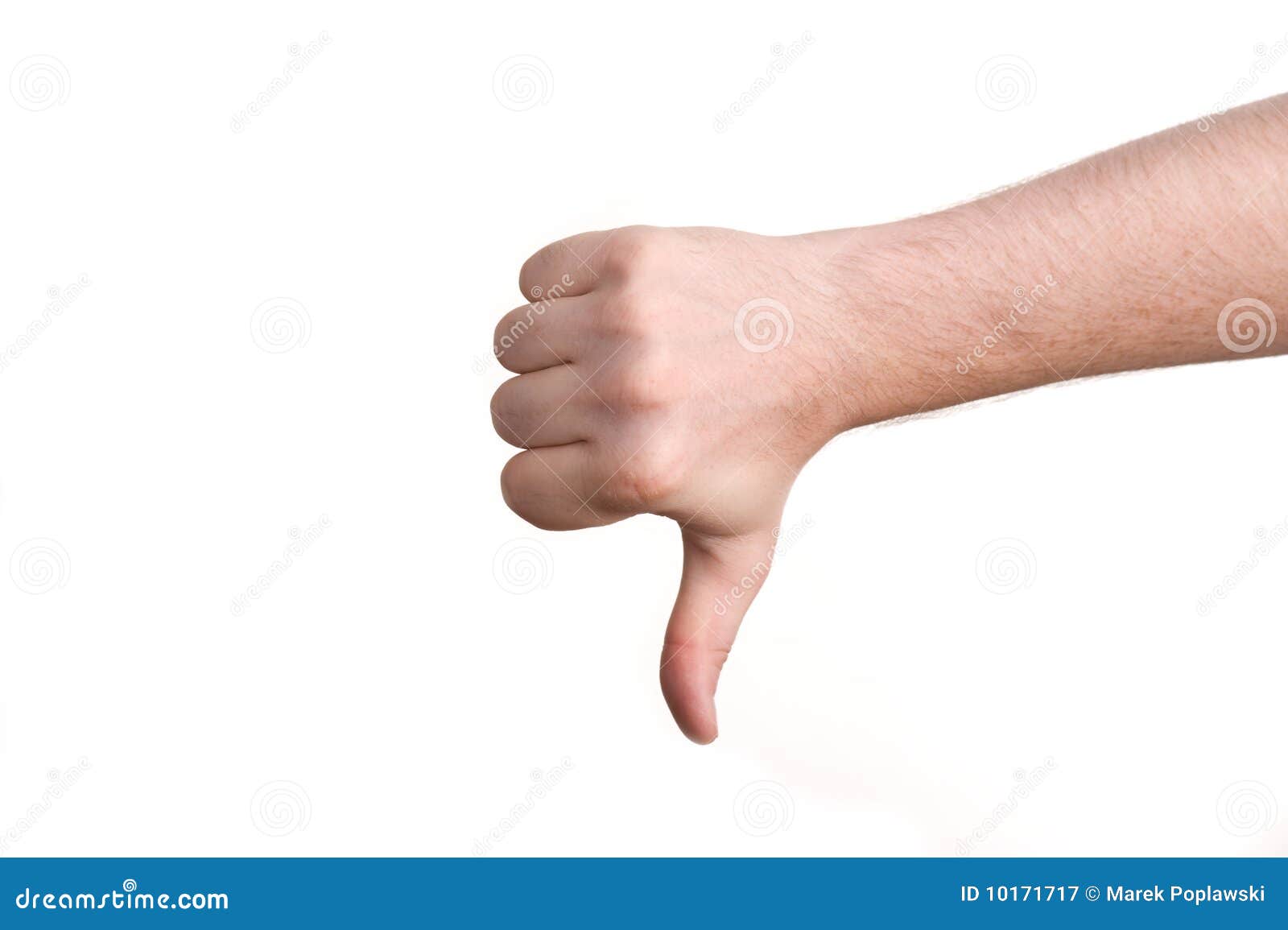 Duim neer stock afbeelding. Image of vuist, vinger, onderaan - 10171717